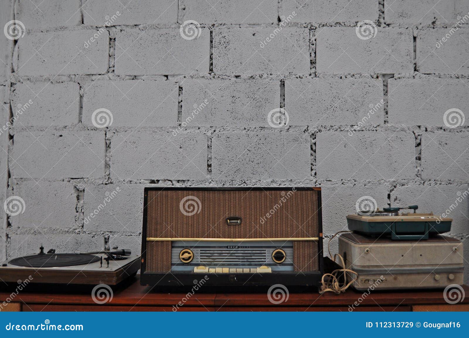 Old Disc Players and Radio Presented in Thailand Editorial Stock Image ...