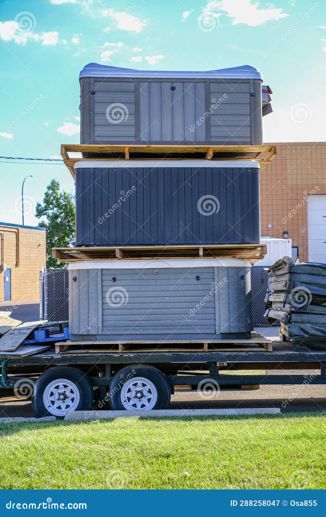 Old Discarded Hot Tubs Ready for Recycling Stock Image - Image of ...