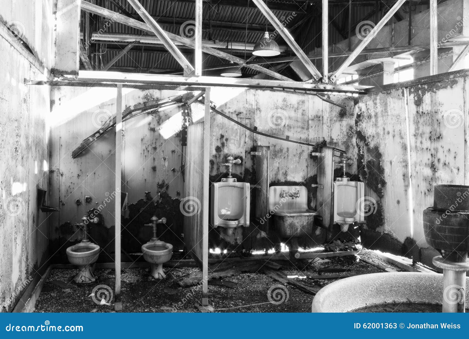 Old Disgusting Bathroom in Abandoned Factory I Stock Image - Image of ...