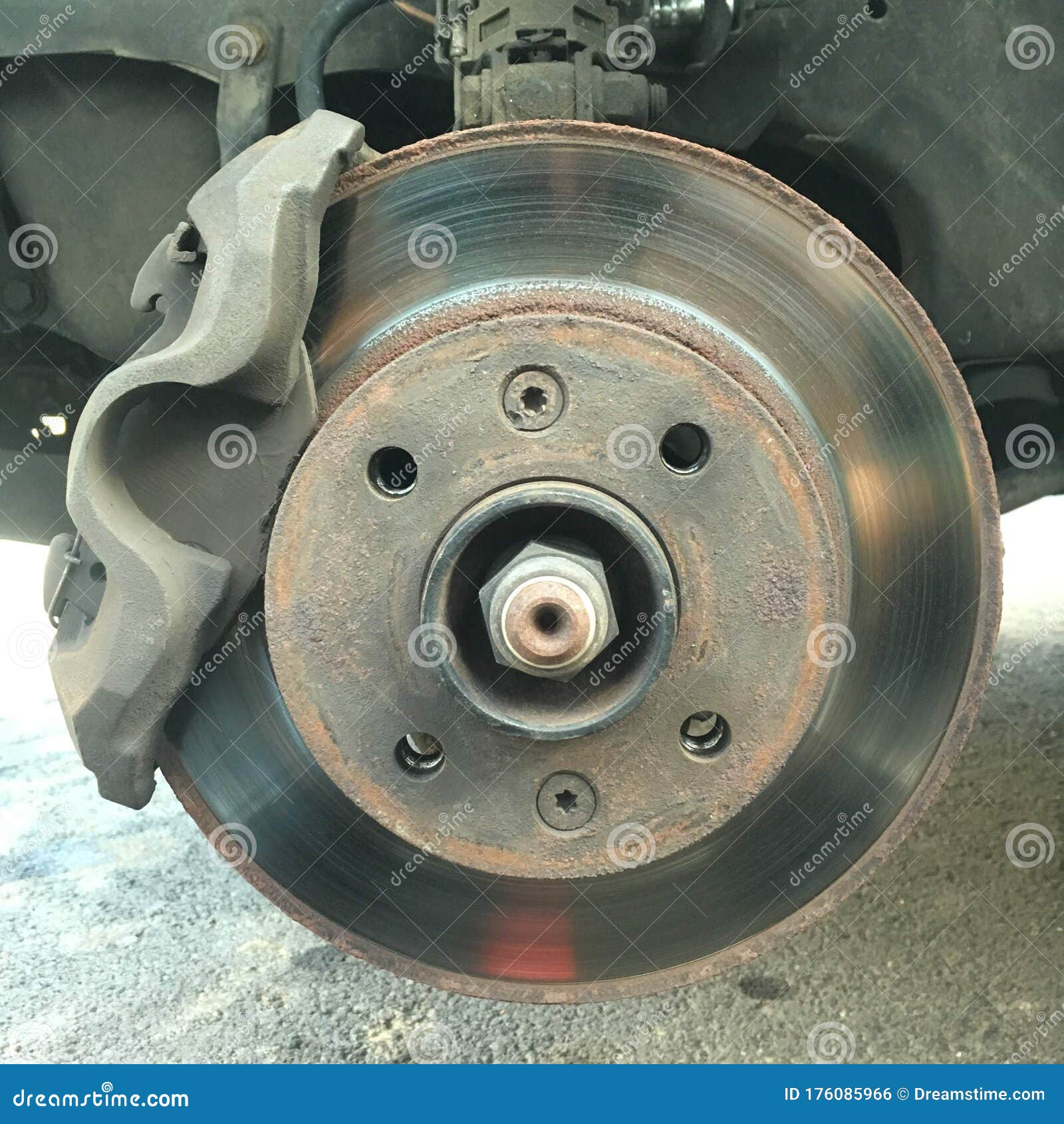 Old Disk Brakes Frontside View Stock Photo - Image of auto, metal ...