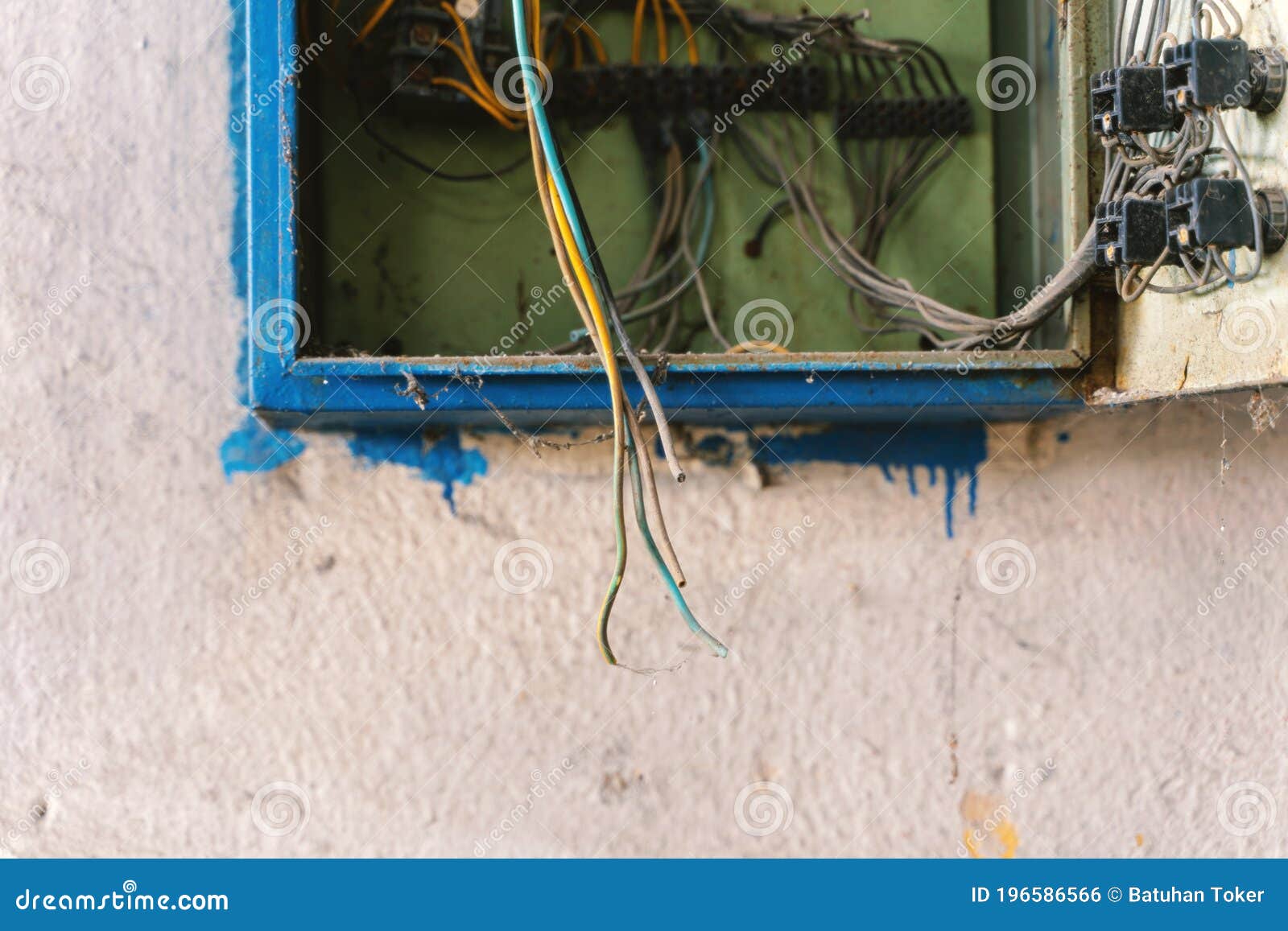 Old Dismantled and Rusty Electrical Panel Assembly on an Abandoned and ...