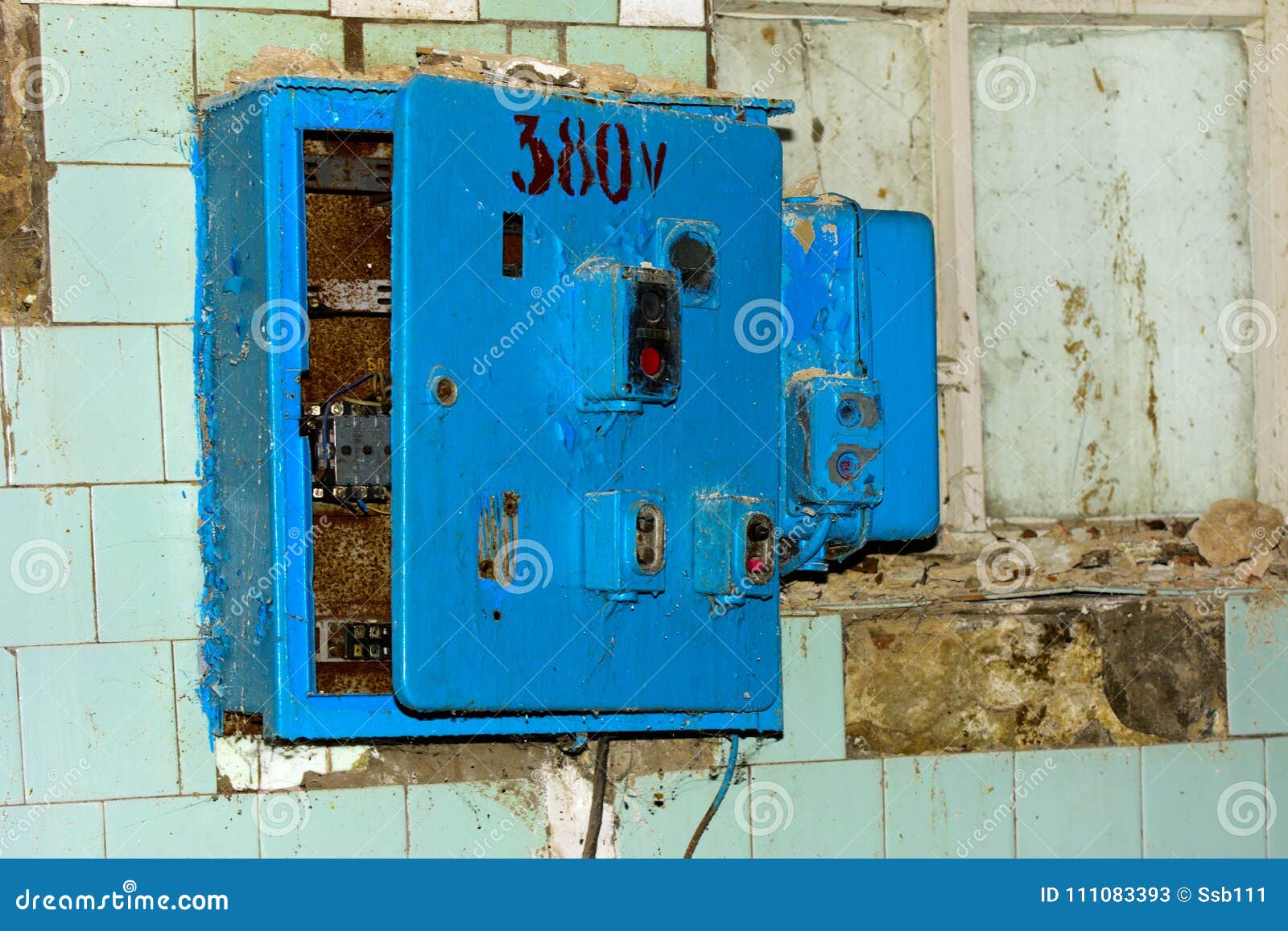 Old Dismantled and Rusty Electrical Panel Assembly Stock Image - Image ...