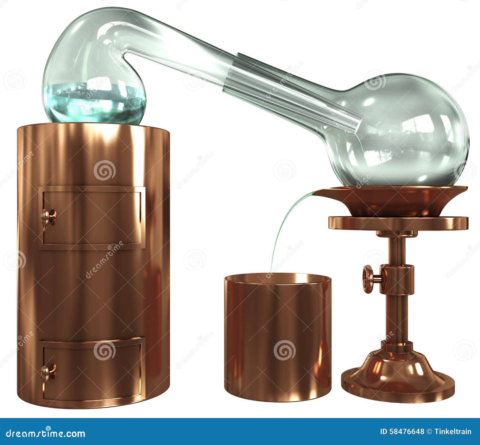 Old distillation stock illustration. Illustration of flask - 58476648