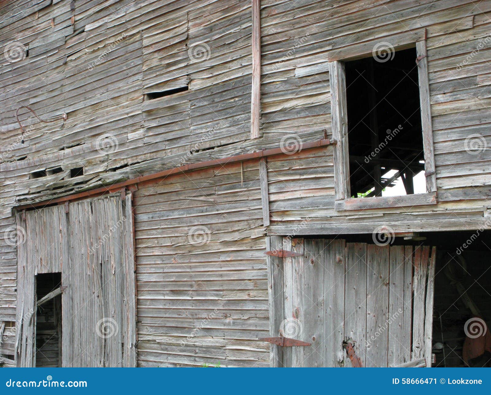 Old Distressed Barn stock image. Image of grain, brown - 58666471