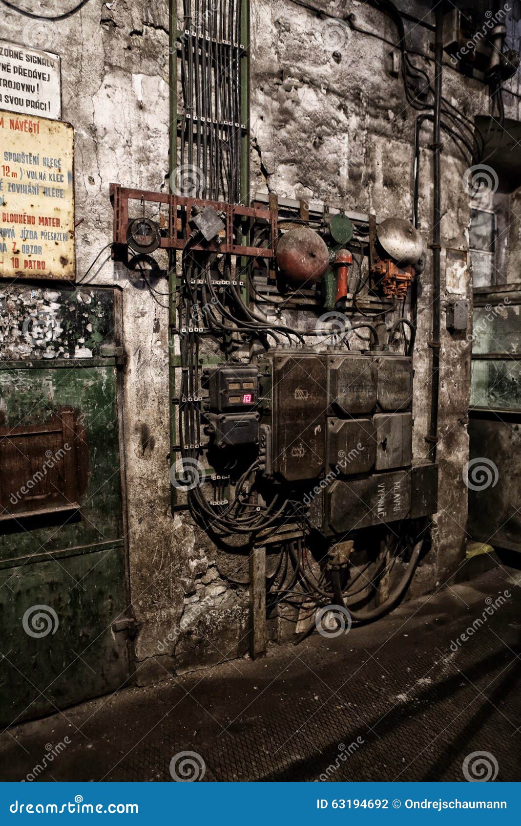 Old distribution board stock photo. Image of horn, dirty - 63194692