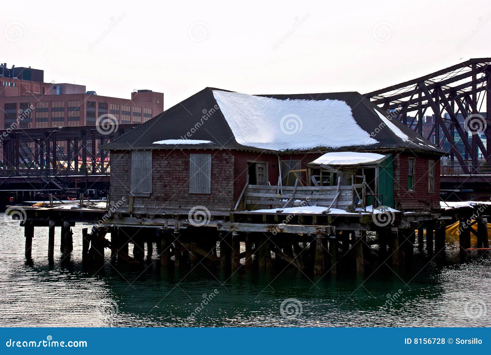 Old dock house stock photo. Image of ruins, detail, cold - 8156728