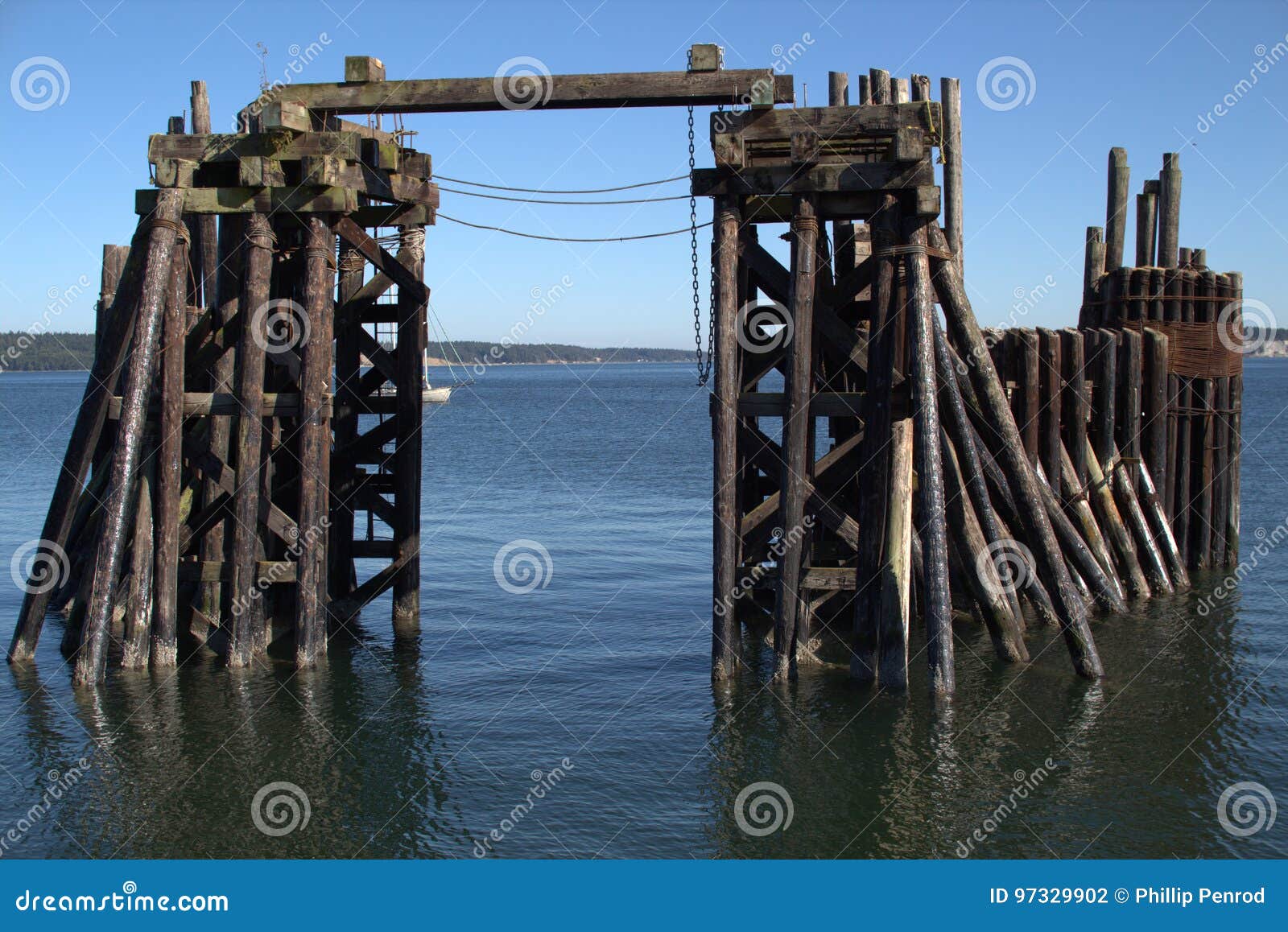 Old Dock Structure stock photo. Image of broken, dock - 97329902
