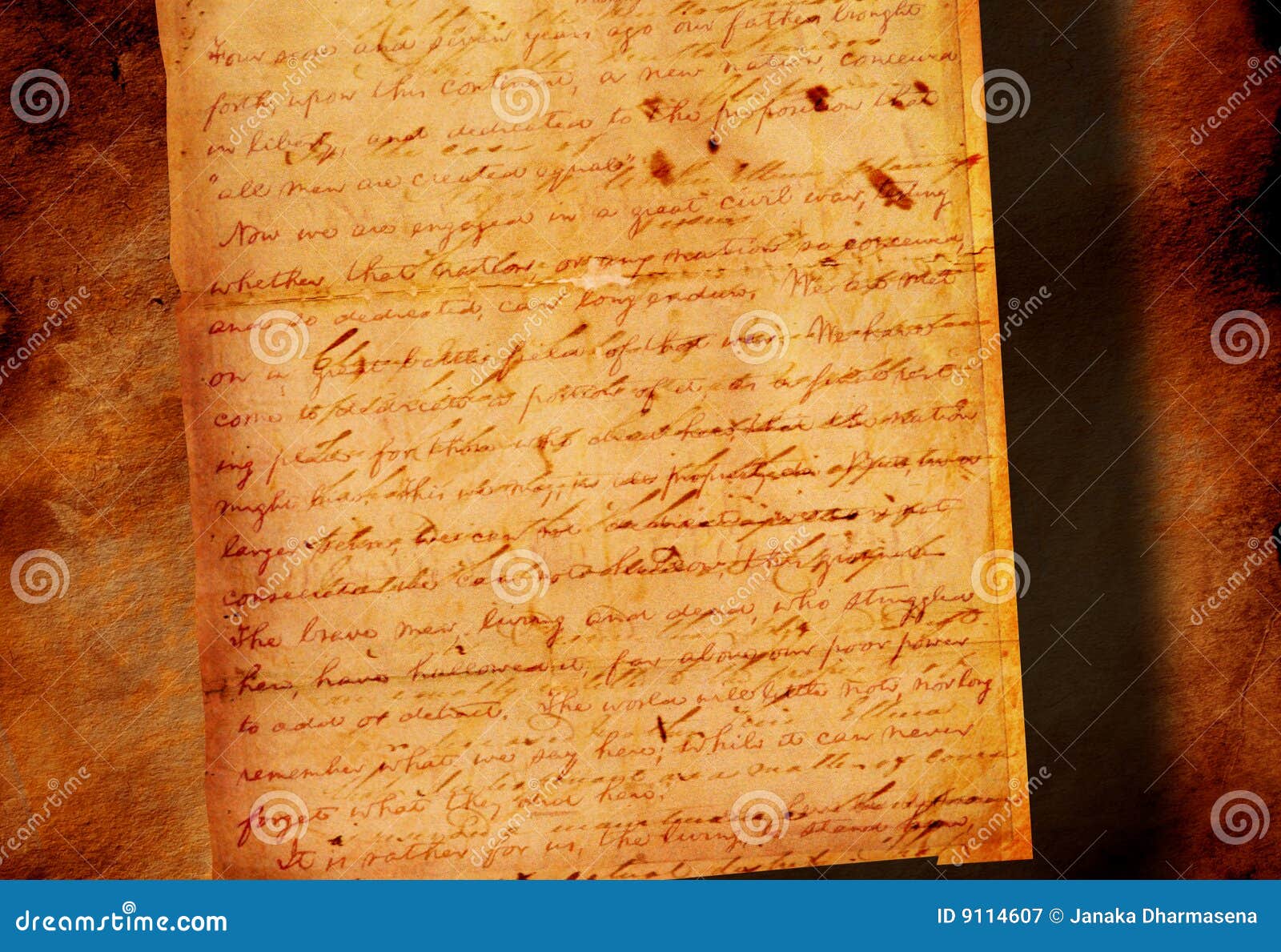 Old document stock image. Image of document, grunge, earthy - 9114607
