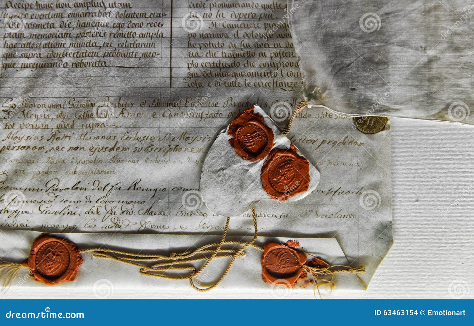 Old Document or Letter with Official Letter Seal Stock Photo - Image of ...