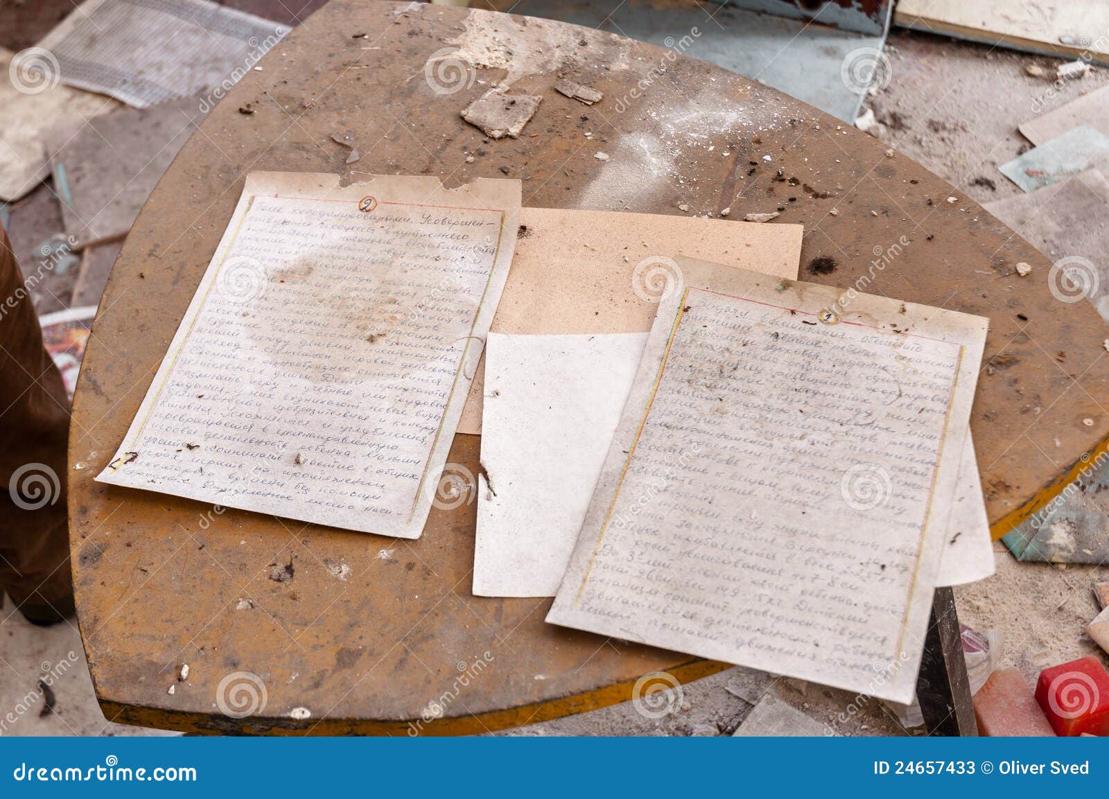 Old Documents on Dirty Table Stock Image - Image of closeup, dark: 24657433