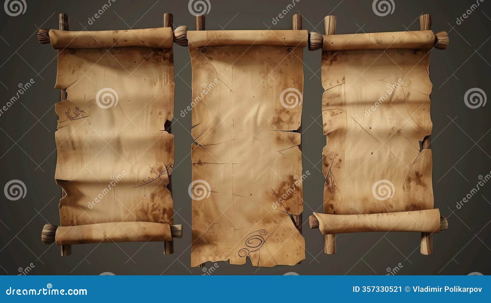 Old Documents Hanging on a Clothesline Stock Image - Image of parchment ...