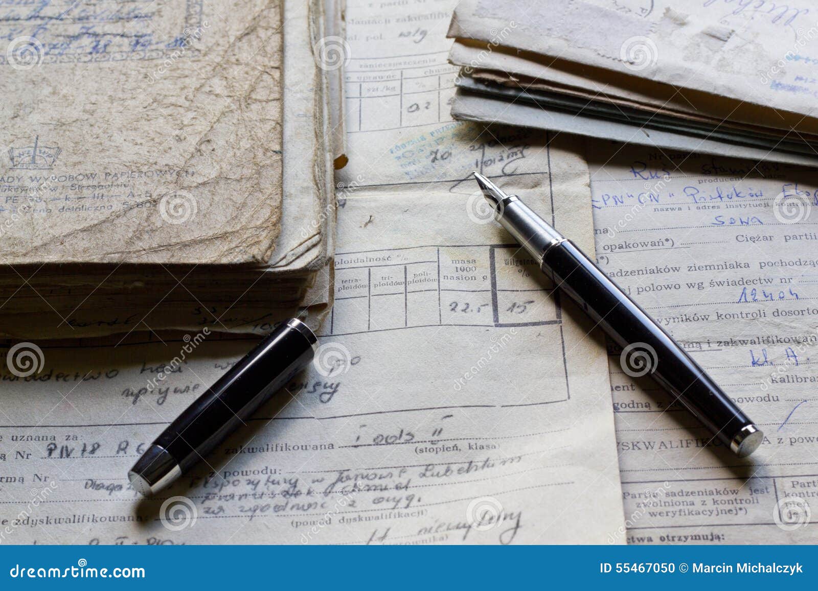 Old documents and pen stock photo. Image of heirlooms - 55467050