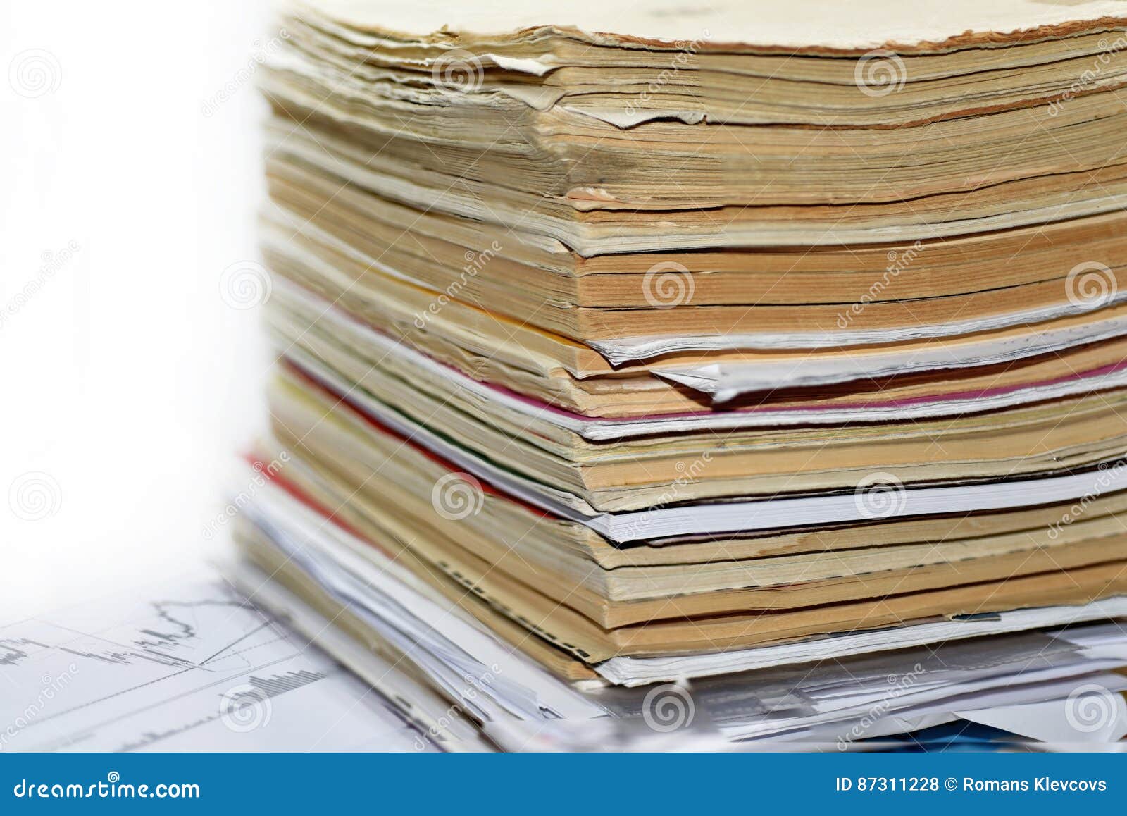 Old documents on table. stock photo. Image of isolated - 87311228