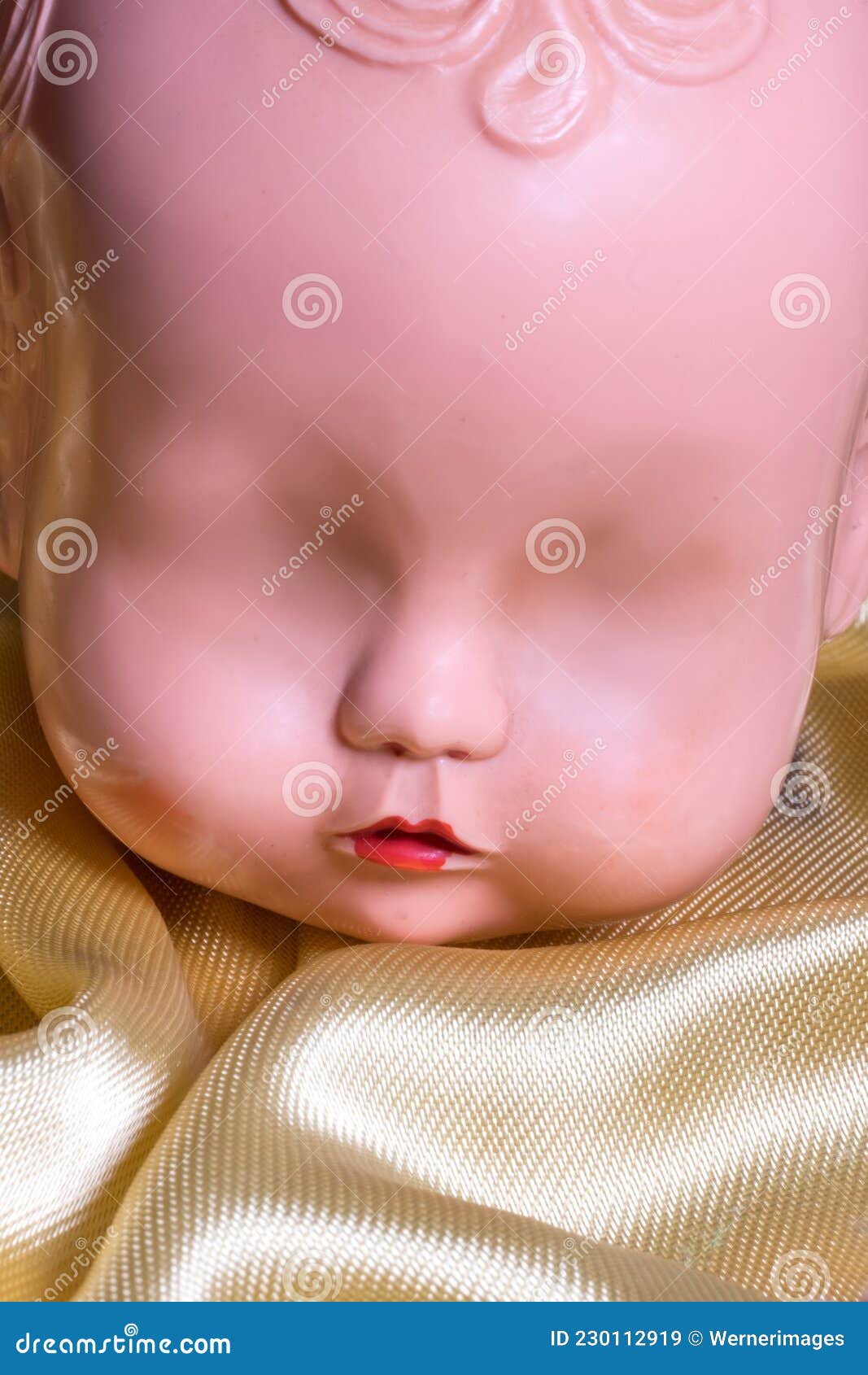 An Old Doll Head without Eyes Stock Image - Image of horror, vintage ...