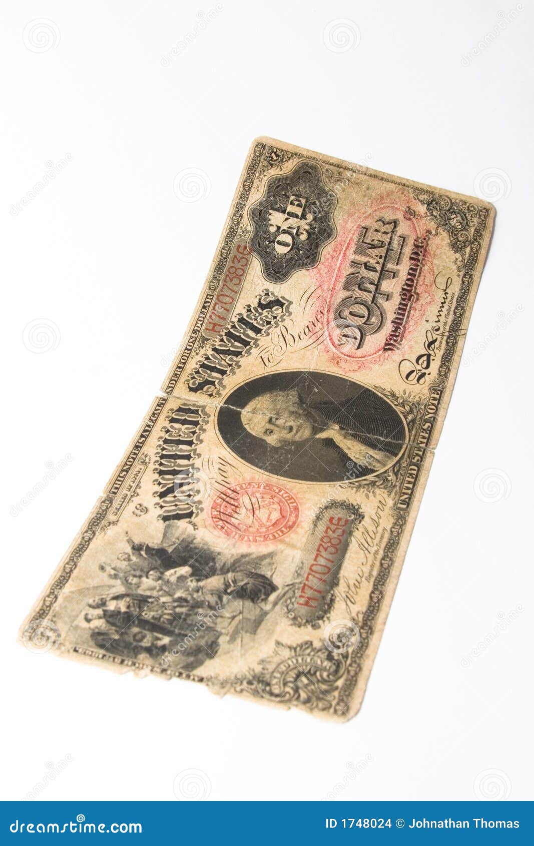 Old Dollar Note stock photo. Image of united, wealth, financial - 1748024