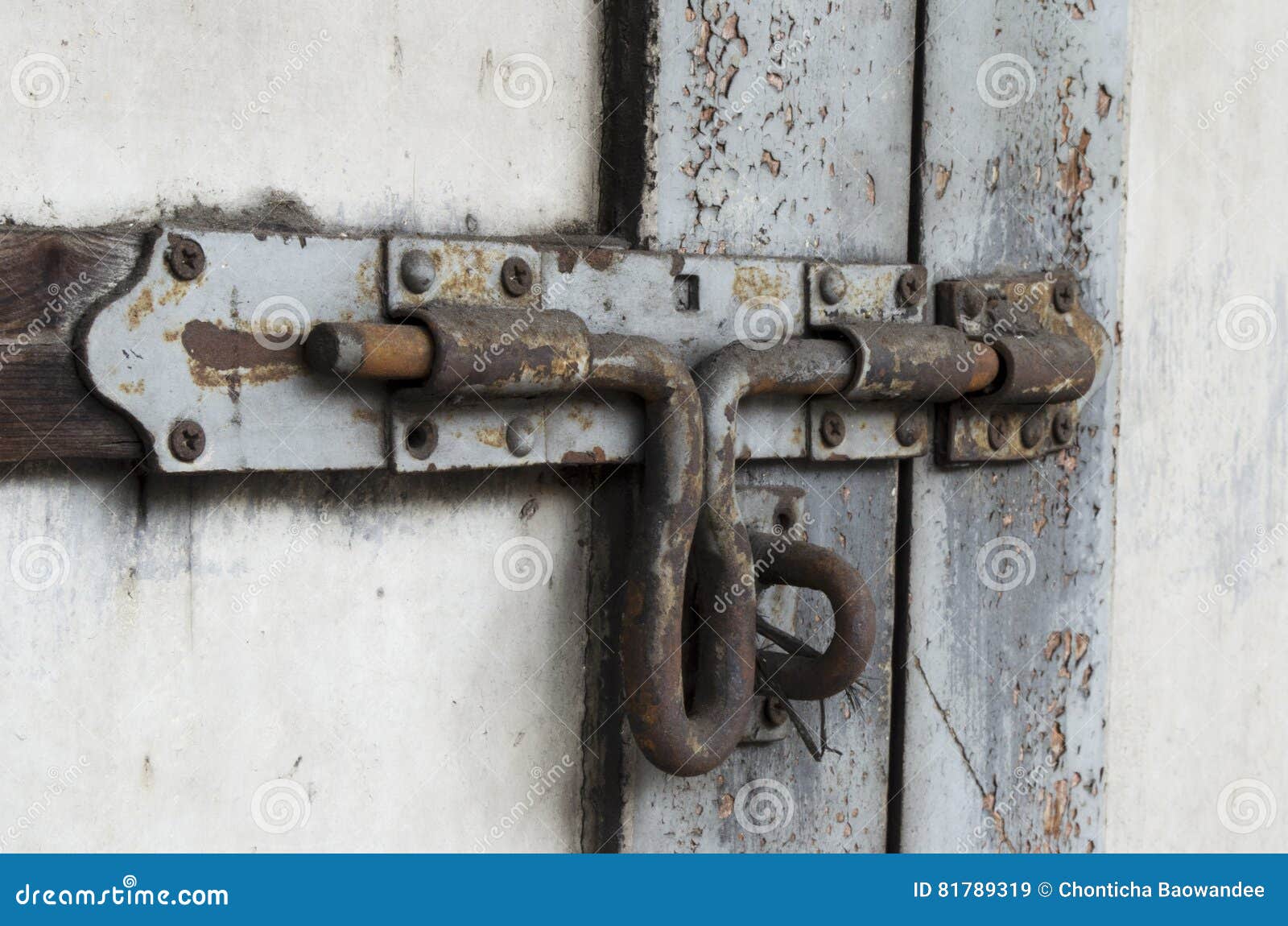 Old door bolt stock image. Image of classic, peelling - 81789319