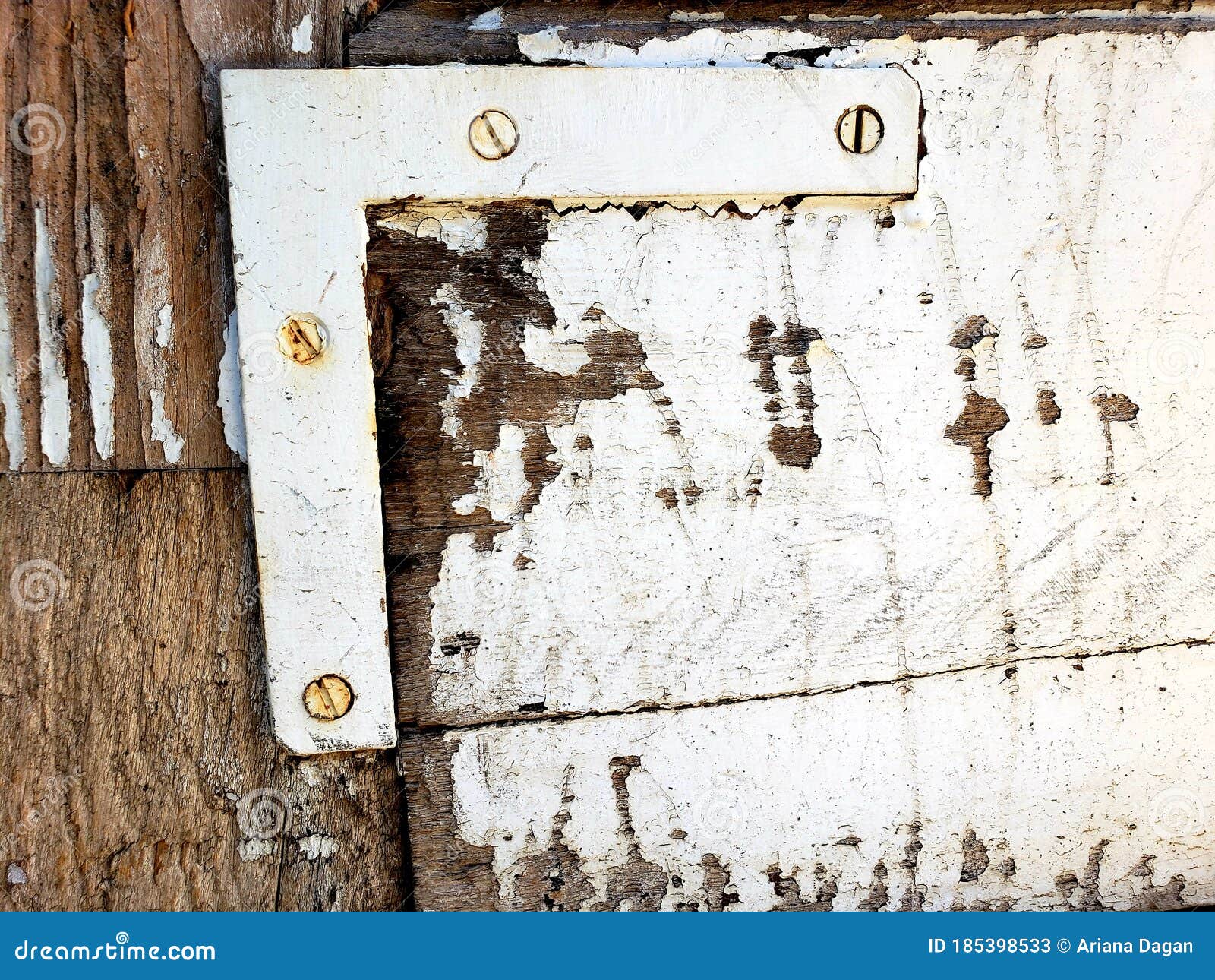 Old Door Chipped Hinge stock image. Image of dirty, paint - 185398533
