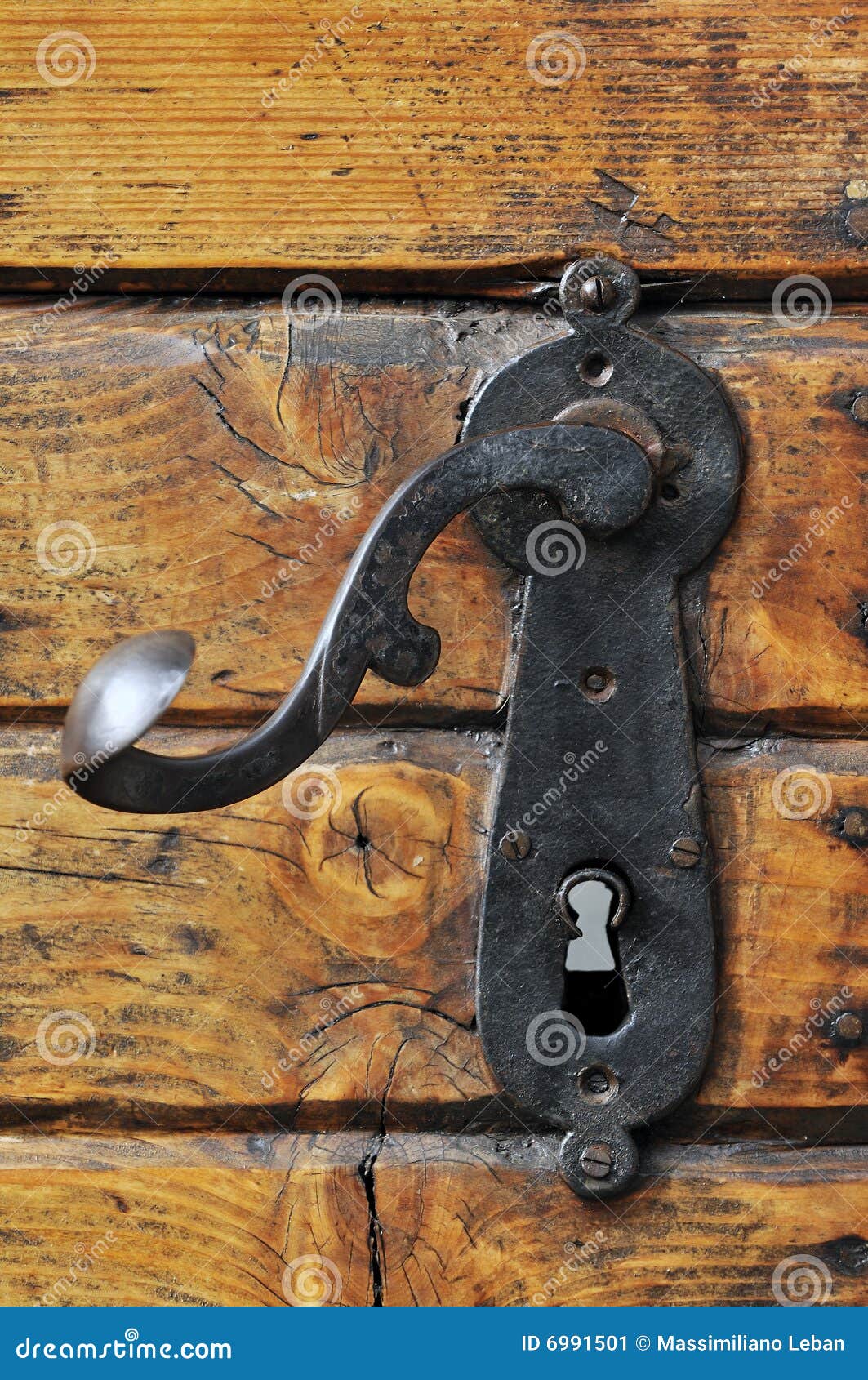Old door handle stock image. Image of wooden, entrance - 6991501