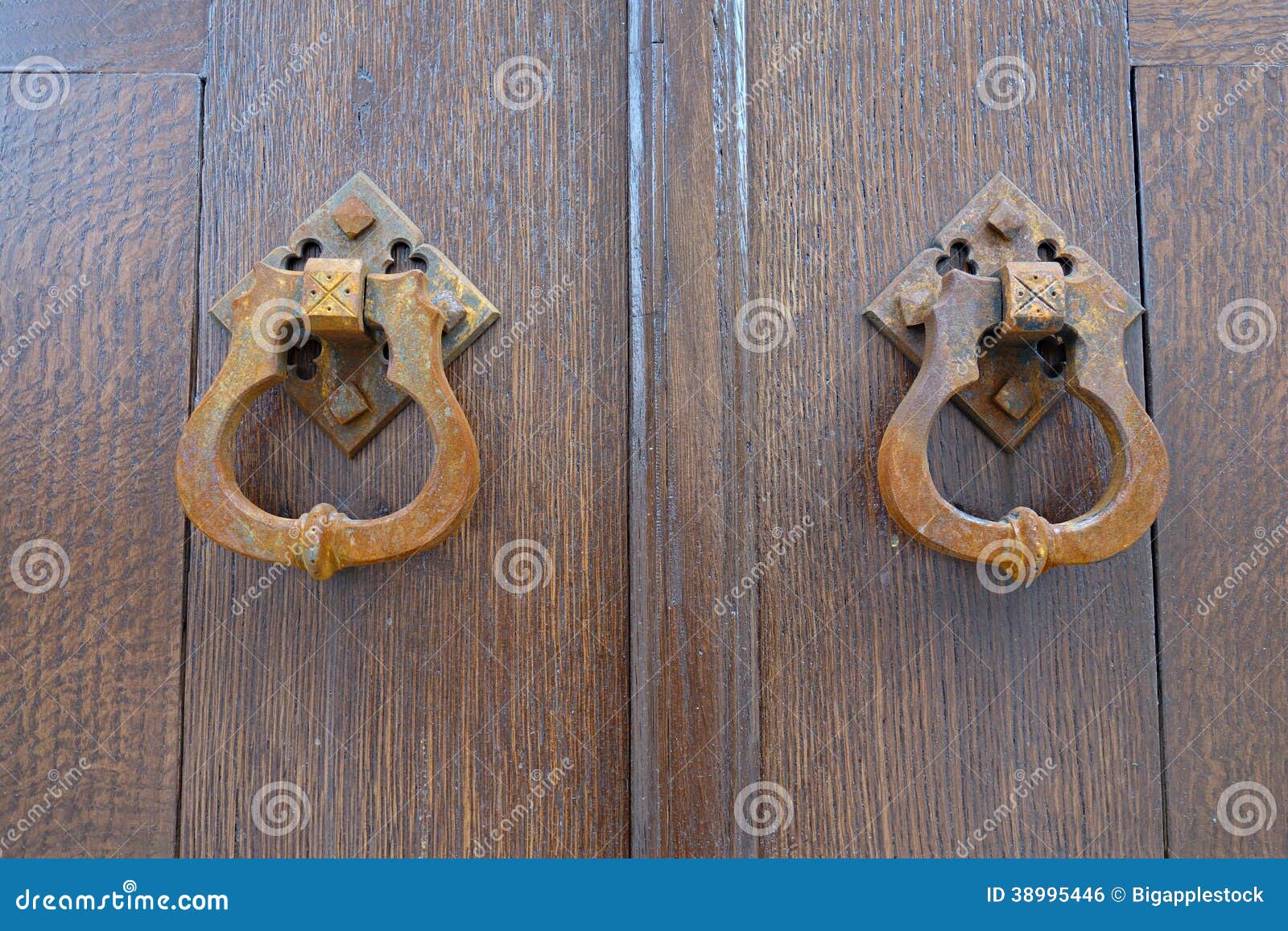 Old Door Handles stock photo. Image of wooden, doors - 38995446