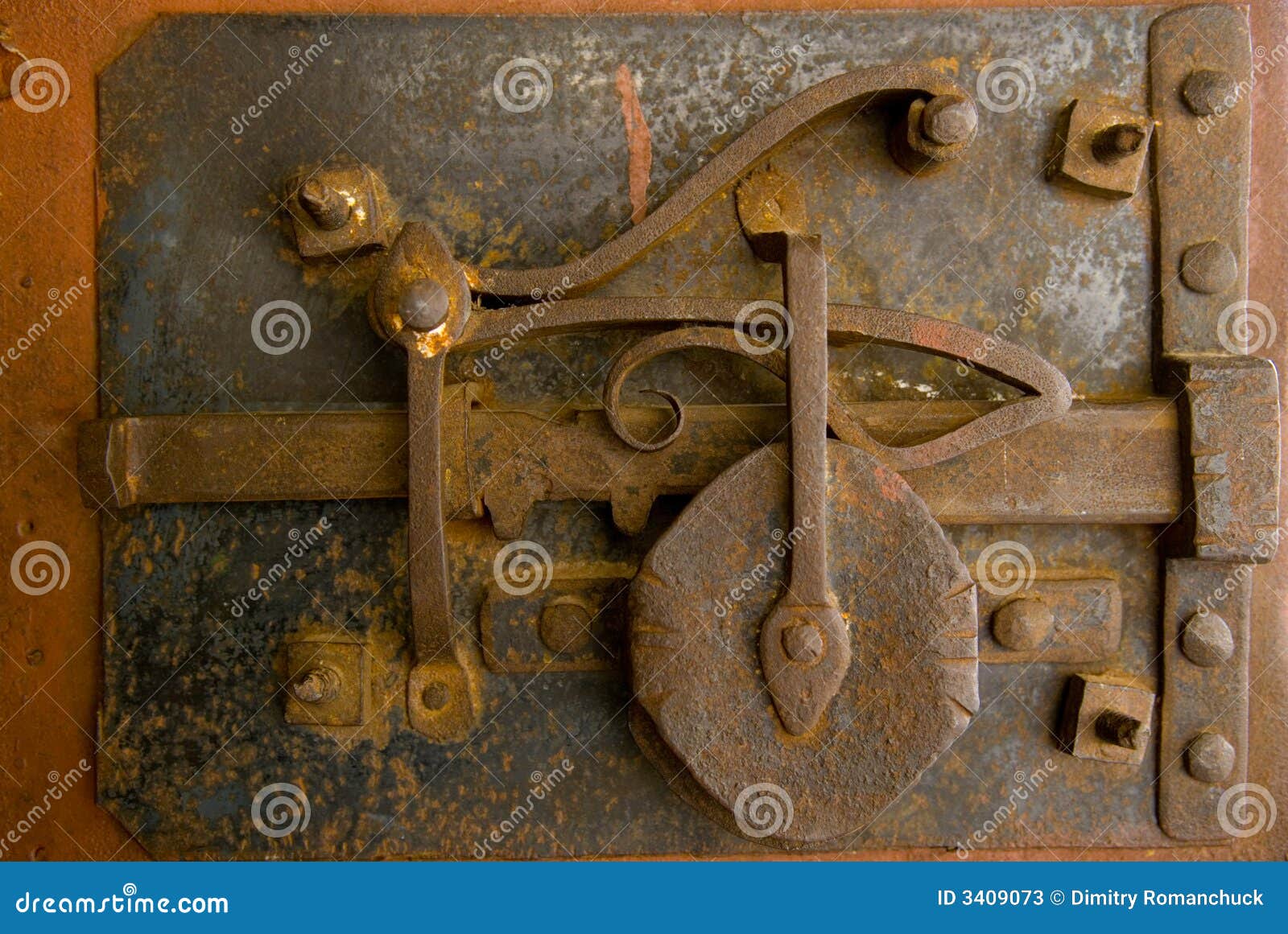 Old door lock stock image. Image of mechanically, industrial - 3409073