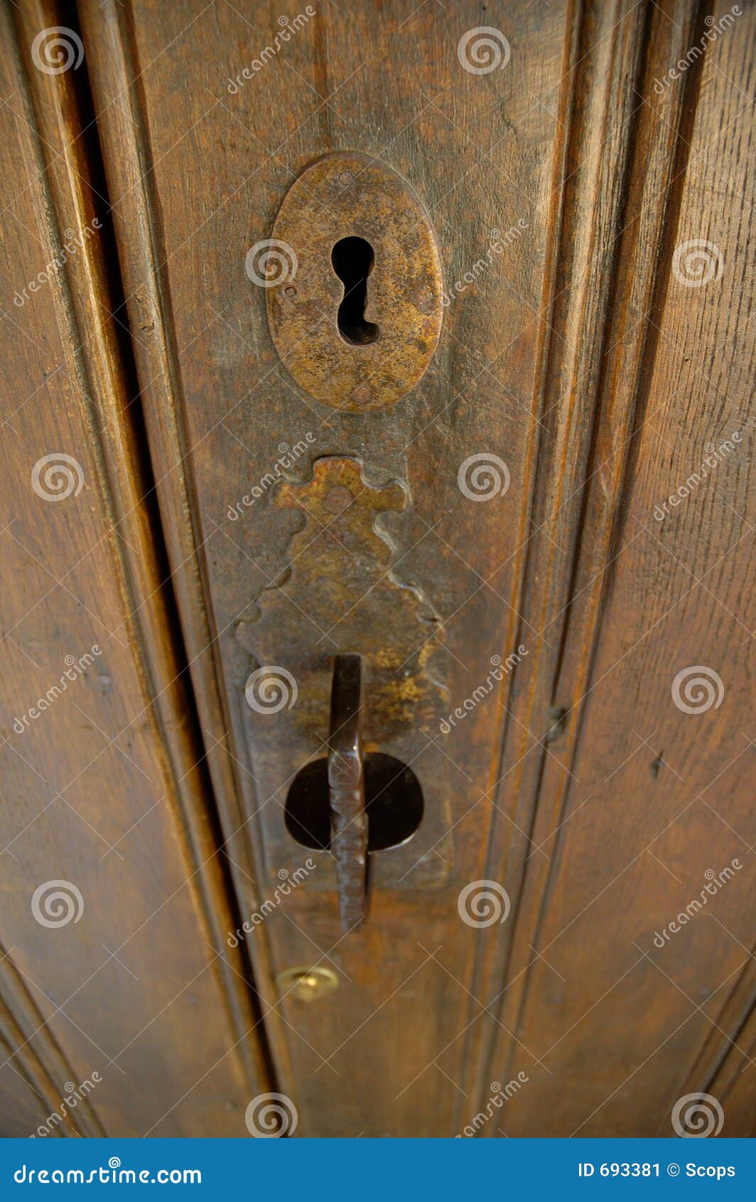 Old door lock stock image. Image of enter, house, century - 693381