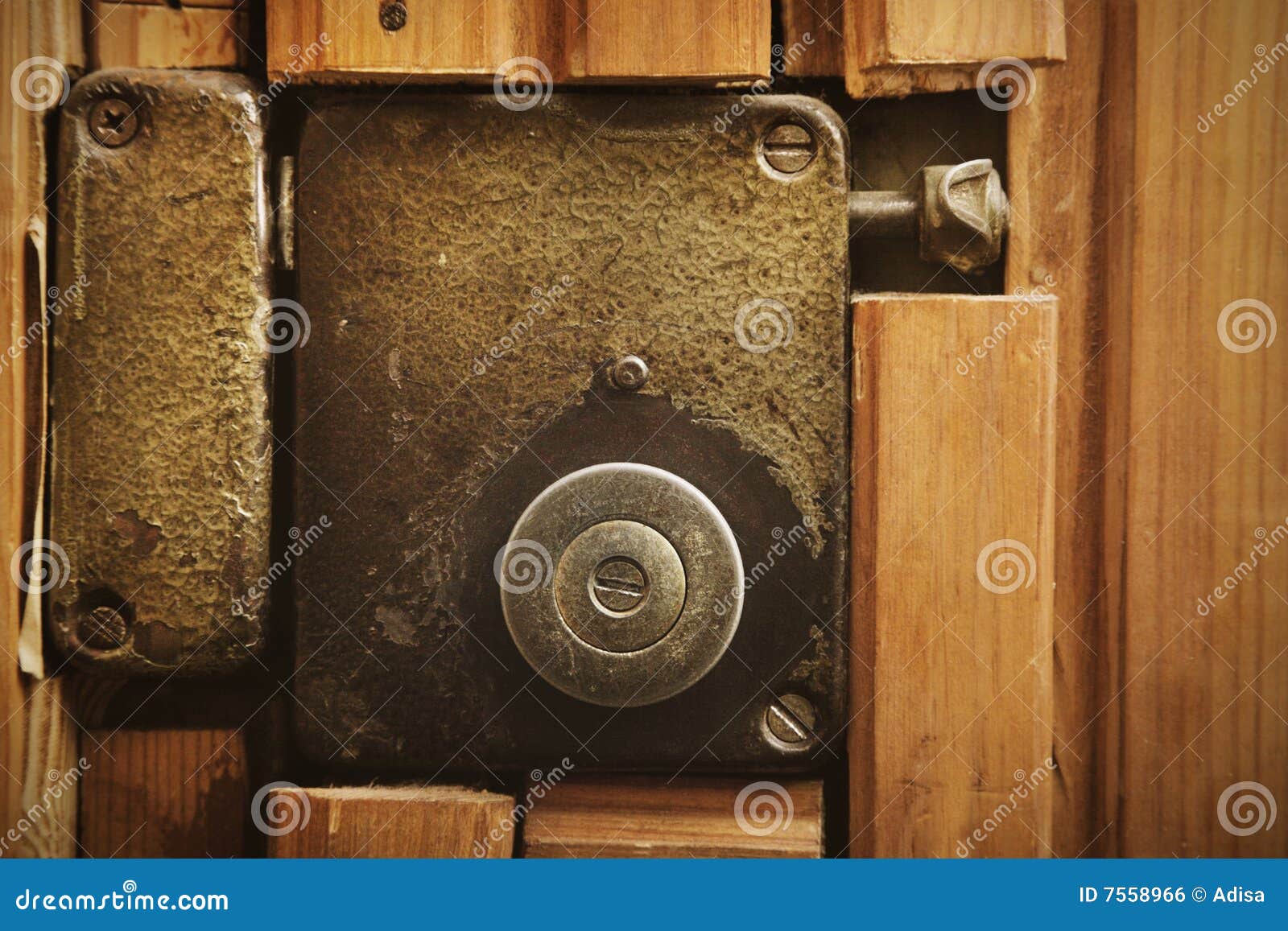 Old door lock stock photo. Image of rust, enter, design - 7558966