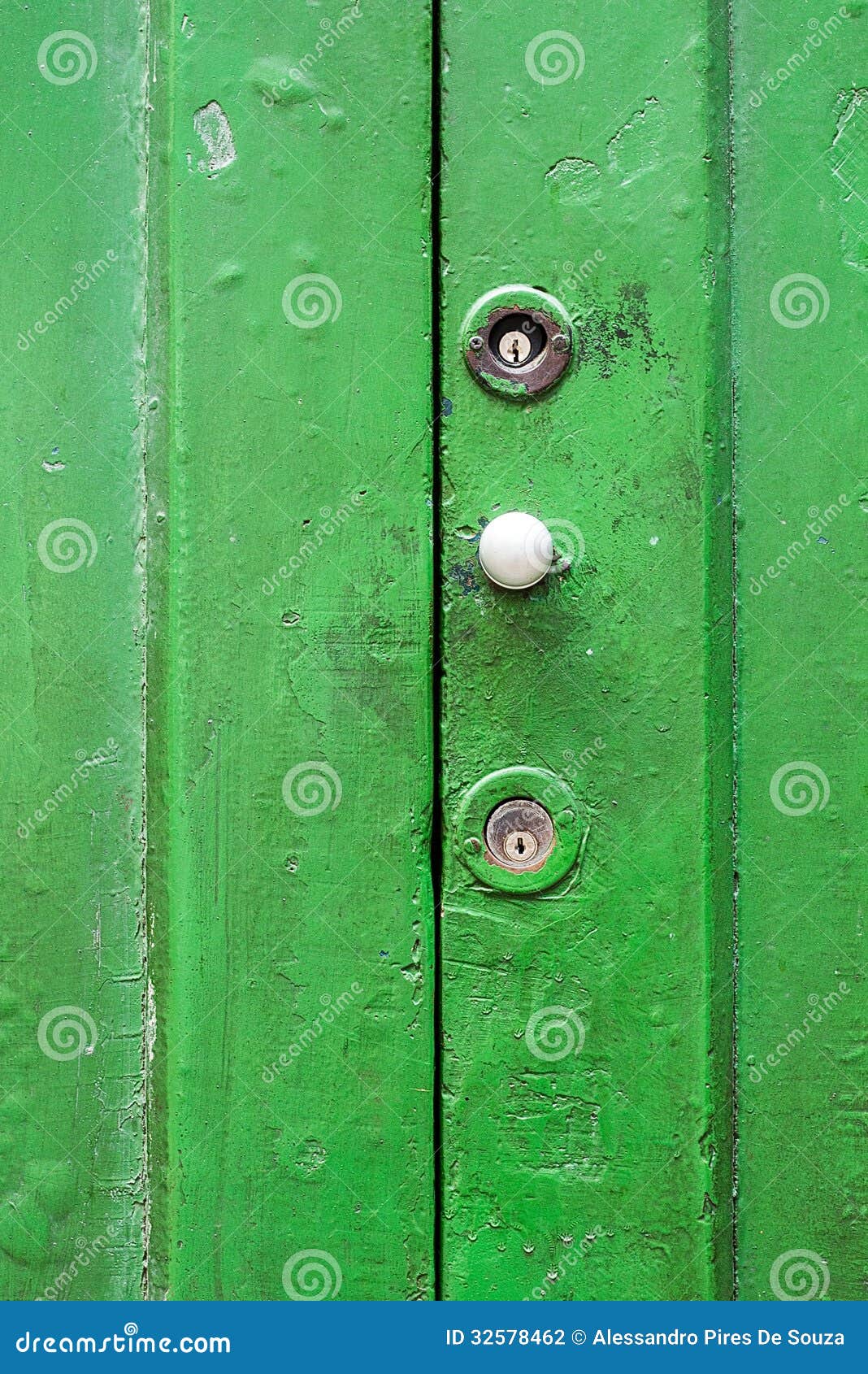 Old Door Locker stock photo. Image of green, padlock - 32578462
