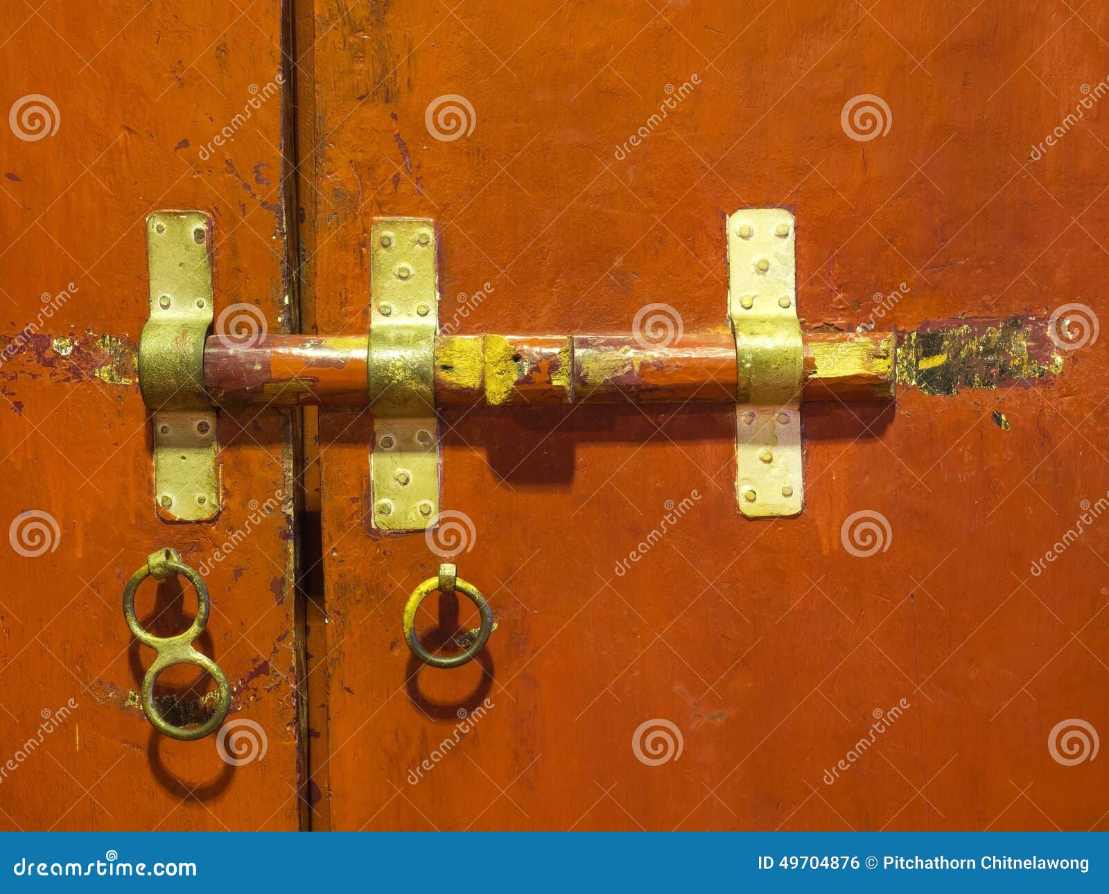 Old Door Locking Thai Temple Stock Photos - Free & Royalty-Free Stock ...