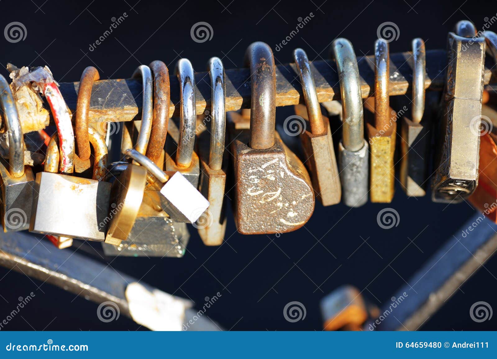 Old door locks stock photo. Image of color, architectural - 64659480