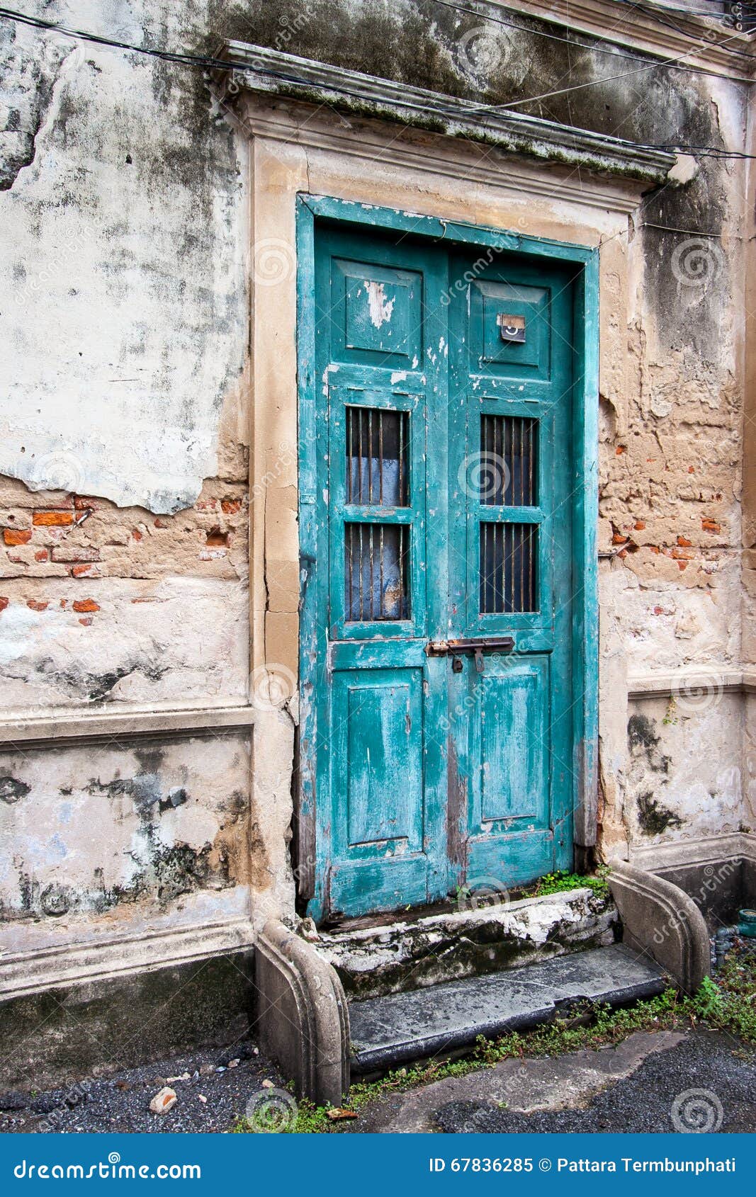 An Old Door on Old Building Stock Image - Image of street, house: 67836285