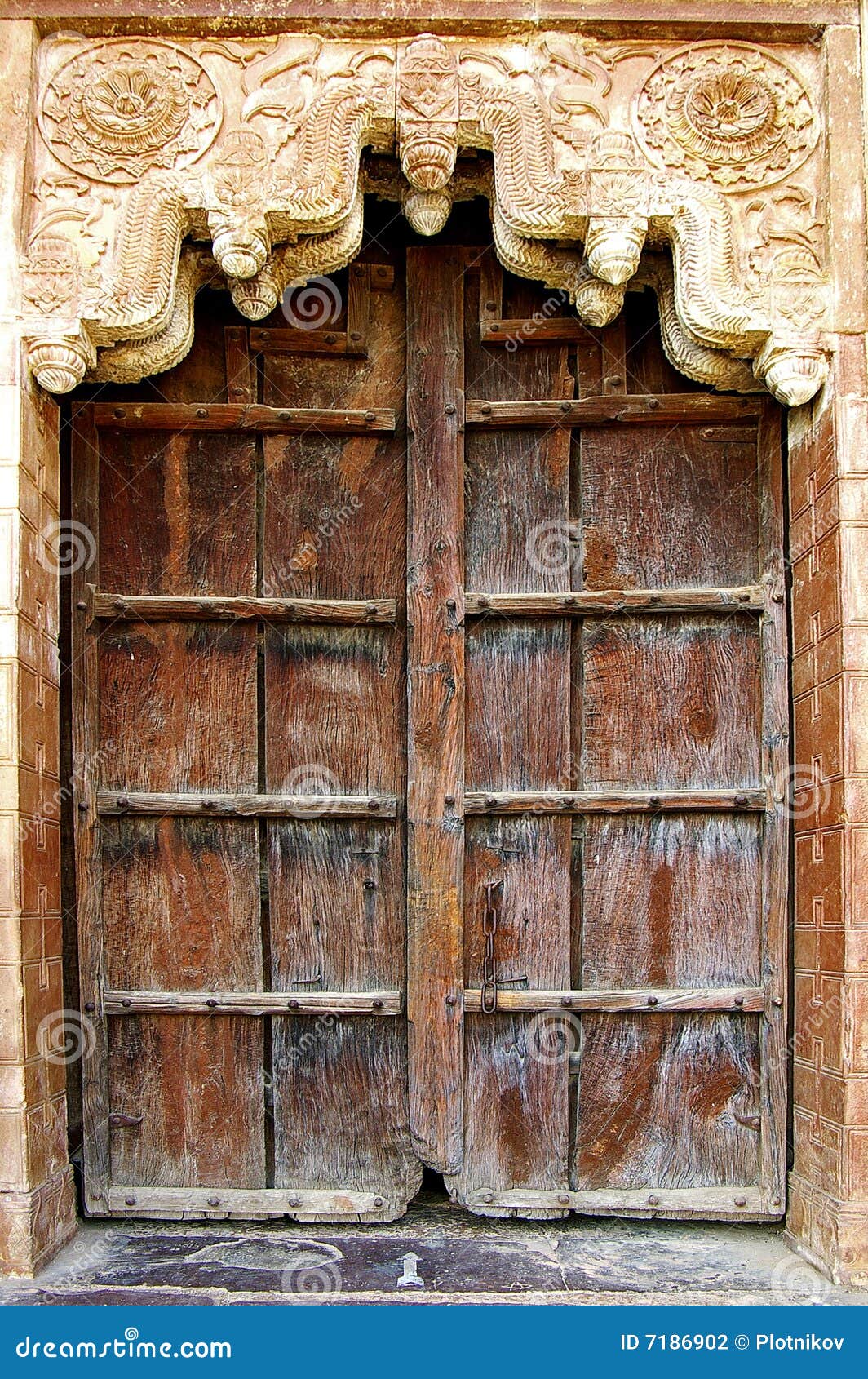 Old Door in a Palas. Orcha, India Stock Photo - Image of iron, closeup ...