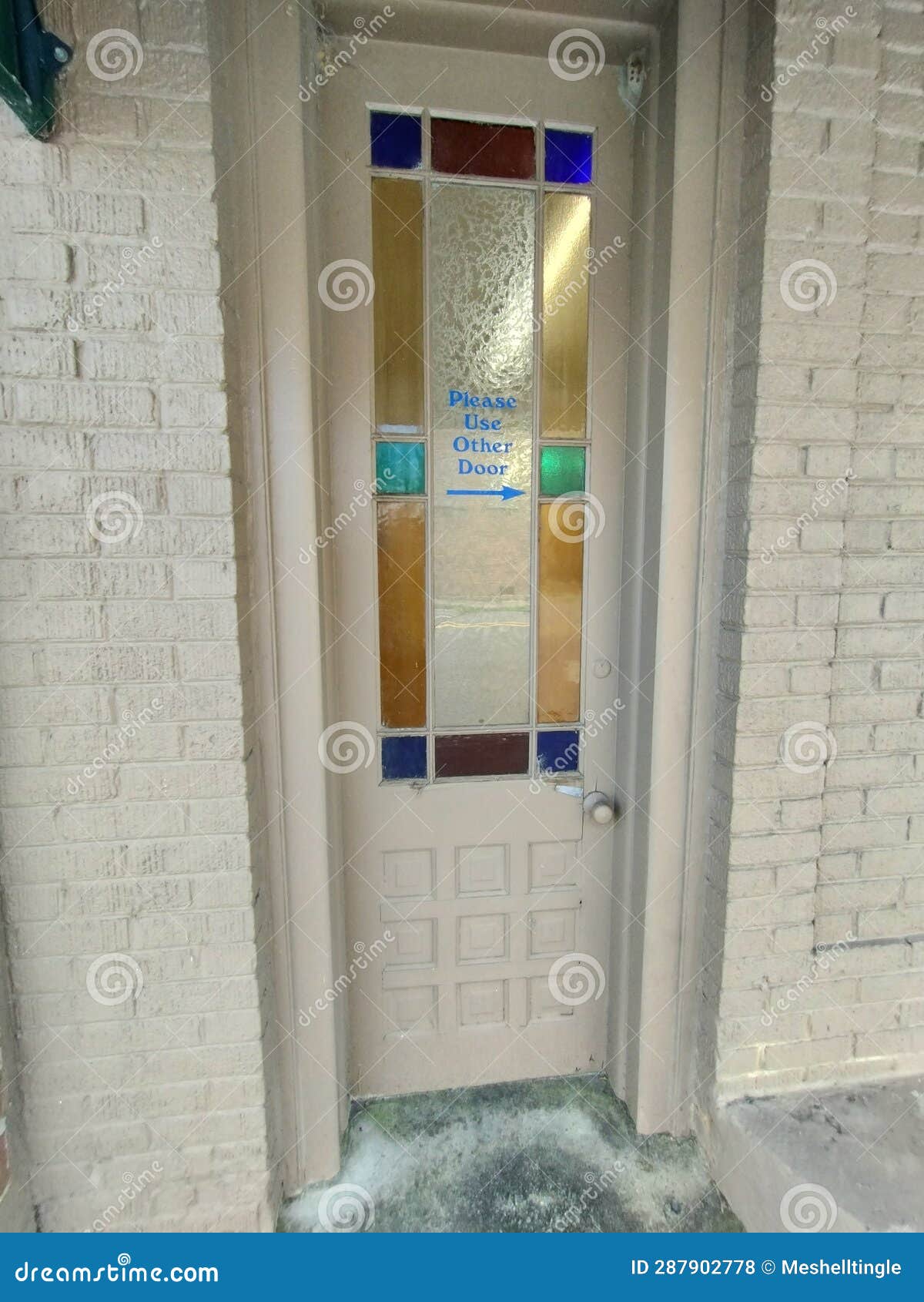 Old Door Stained Glass Please Use Other Door Stock Photo - Image of ...