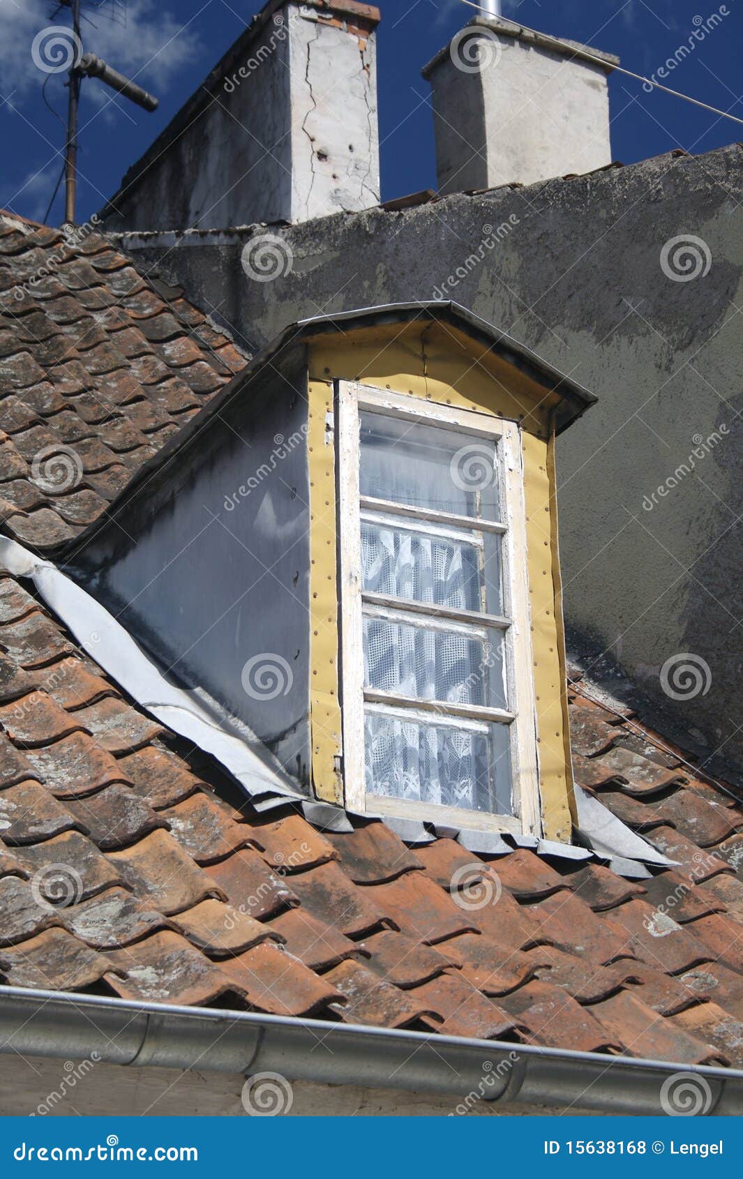 Old dormer window stock photo. Image of window, chimney - 15638168