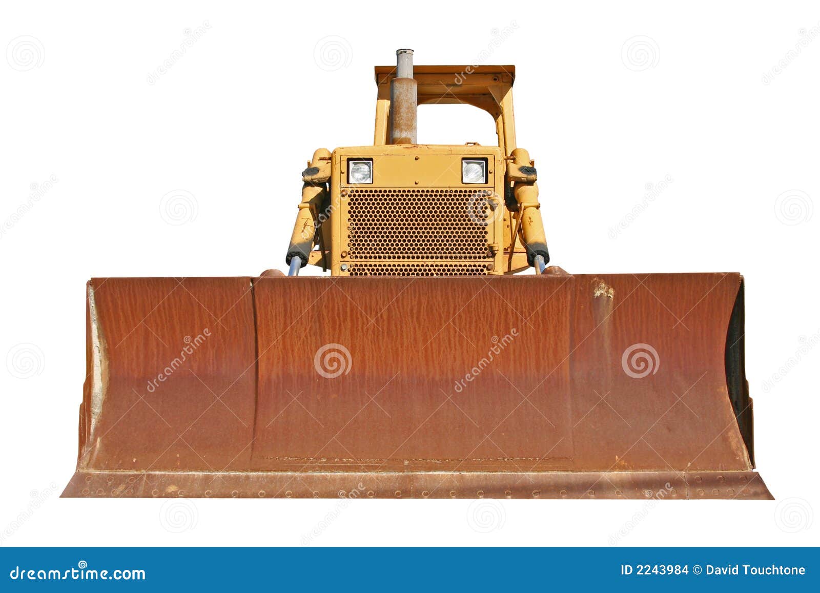 Old Dozer front view stock photo. Image of used, front - 2243984