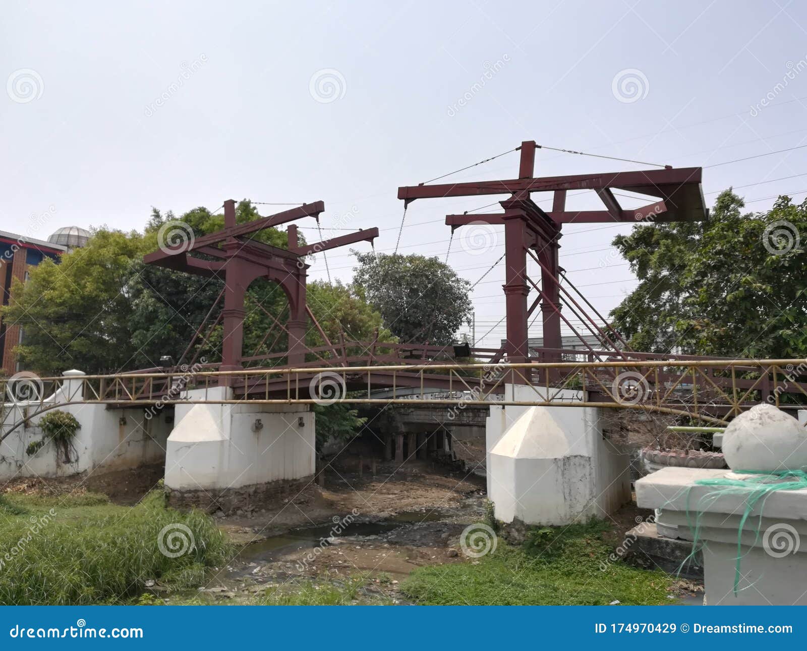 Old drawbridge stock image. Image of industry, work - 174970429