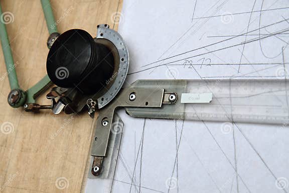 Old drawing board stock photo. Image of blueprint, team - 75838342