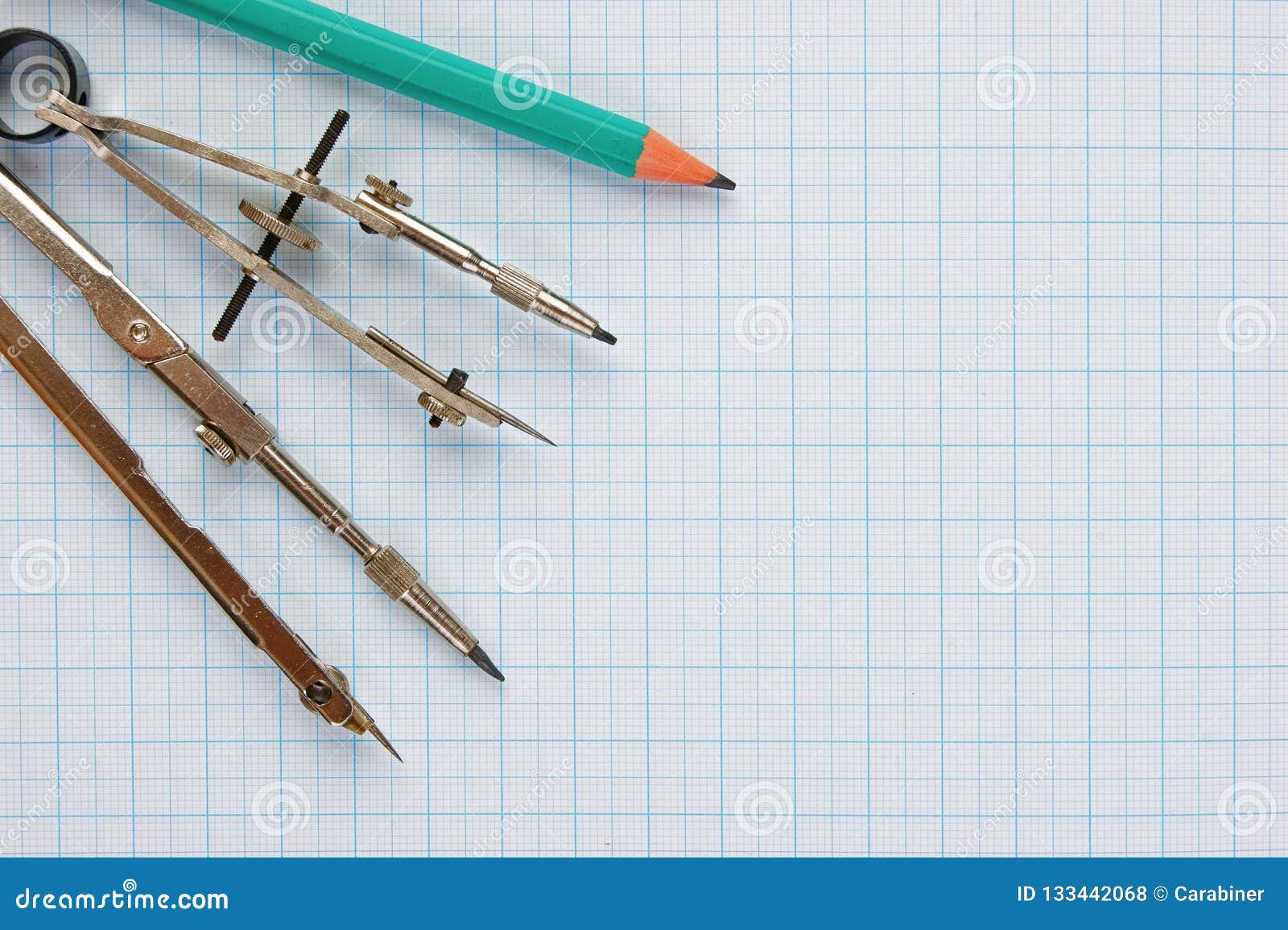 Old drawing tools stock photo. Image of office, geometry - 133442068