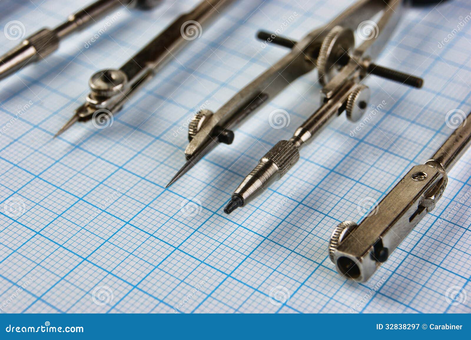 Old drawing tools stock image. Image of compass, office - 32838297