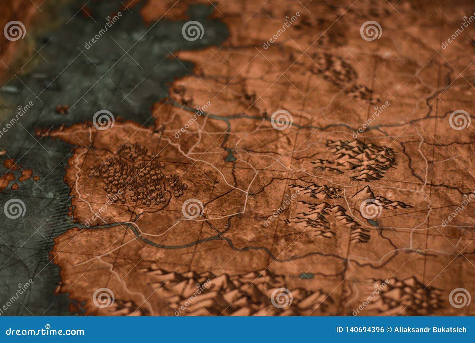 Old Drawn Map of the Medieval World Stock Photo - Image of cartography ...