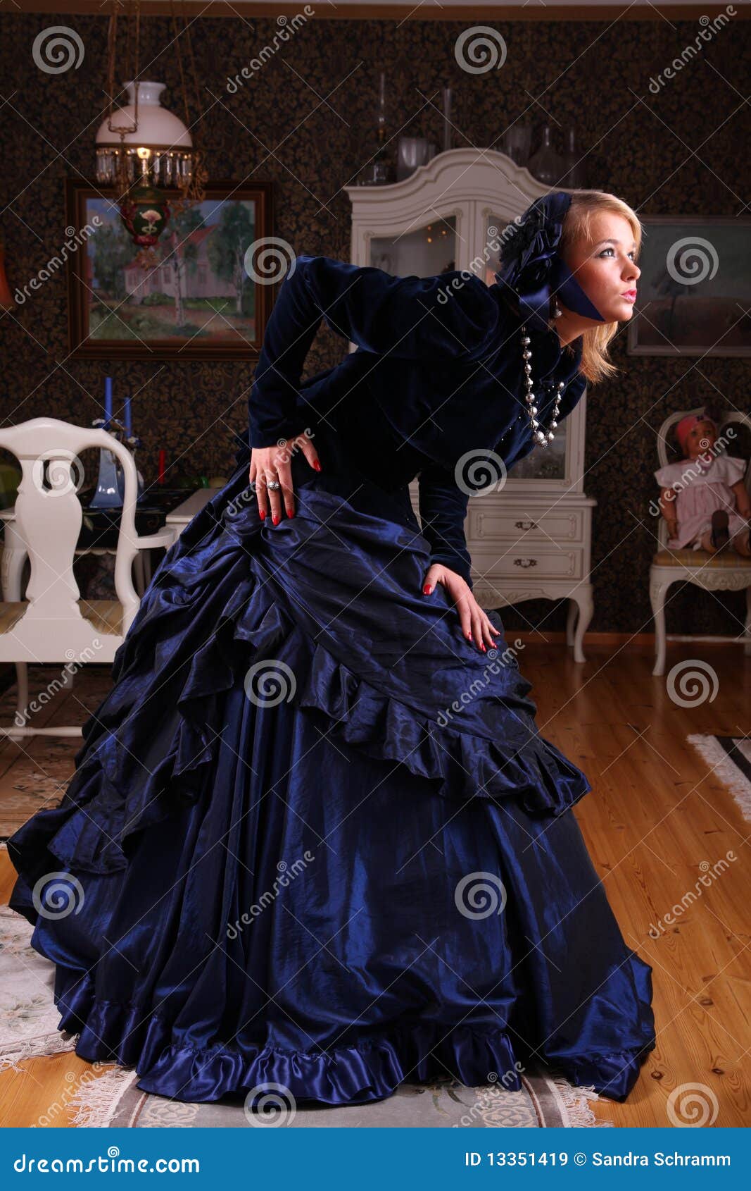 Old dress stock image. Image of style, fashioned, portrait - 13351419