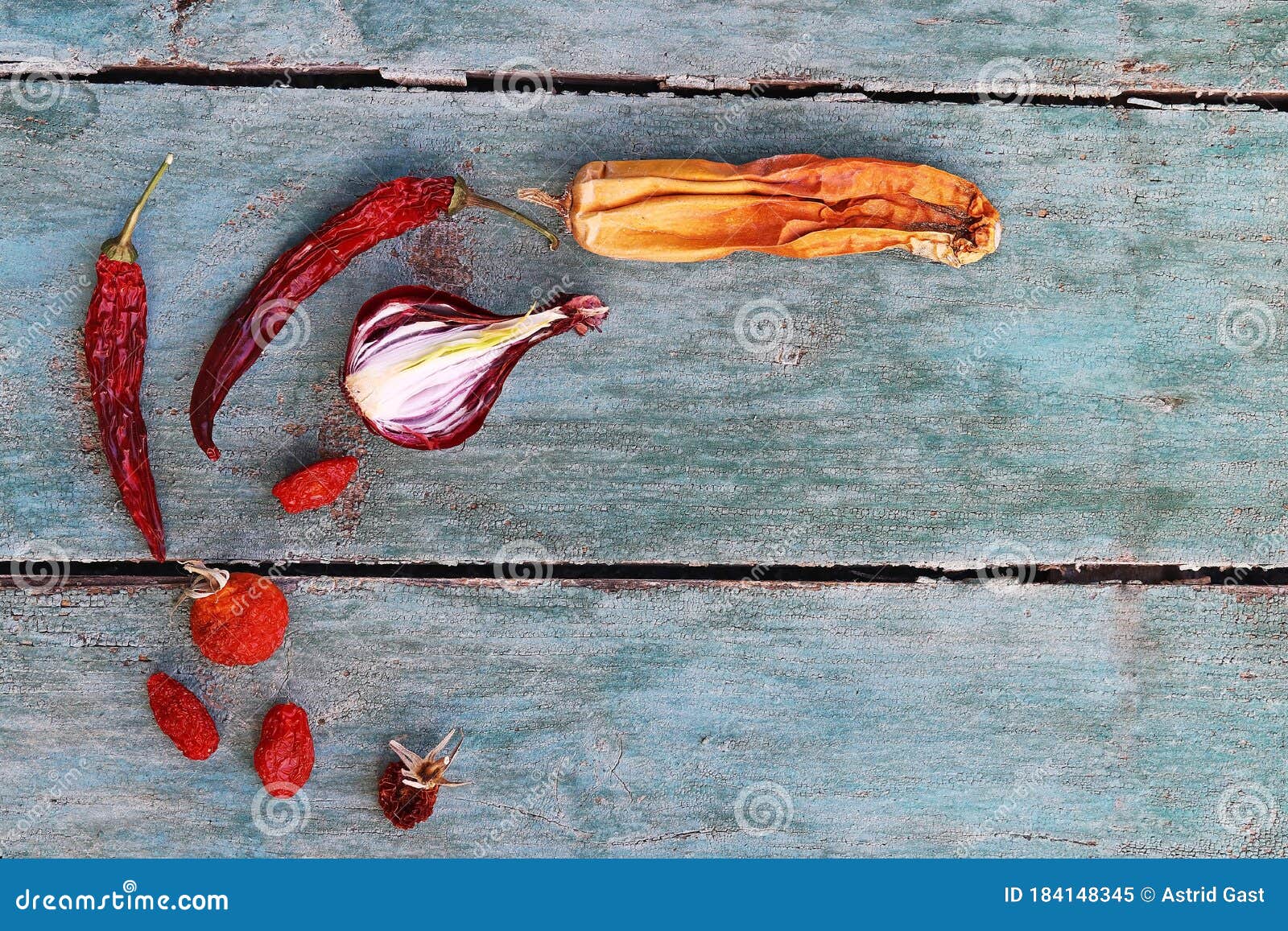 Old Dried Up, Spoiled Vegetables, Onion, Tomatoes, Chilli, Zucchini ...