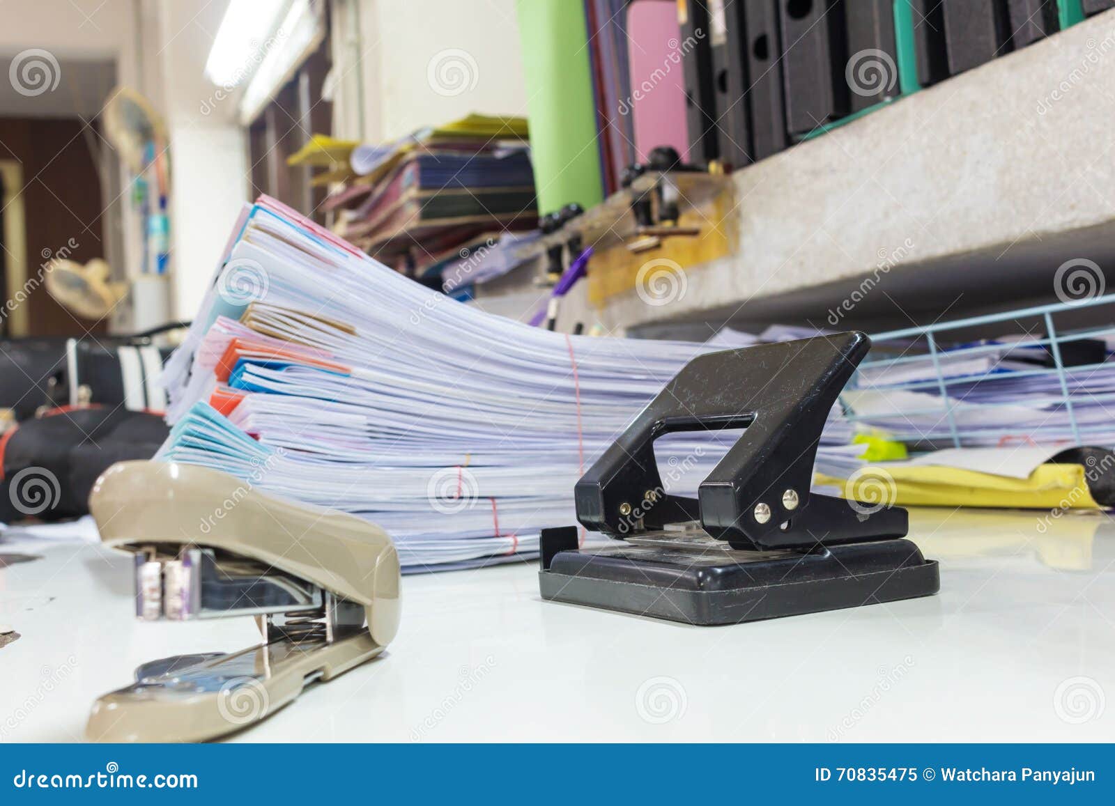 Old Drill Paper Machine on Worker Stock Image - Image of driller ...