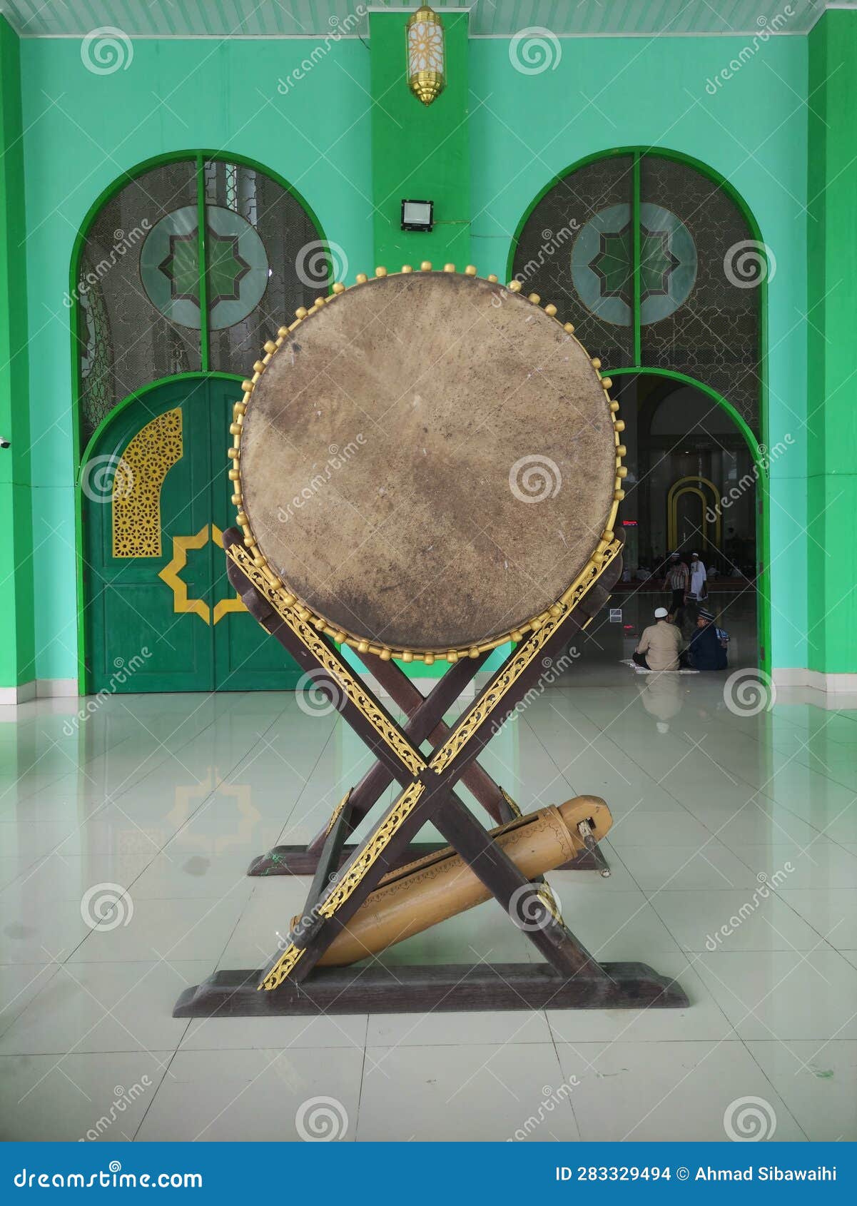 Old drum in the mosque stock photo. Image of karim, borneo - 283329494