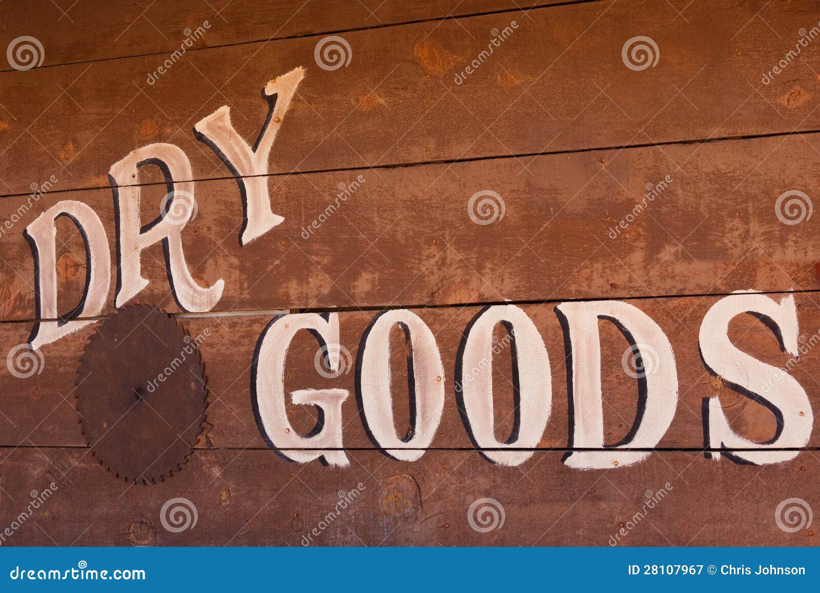 Old Dry Goods Sign stock image. Image of wall, shop, brown - 28107967