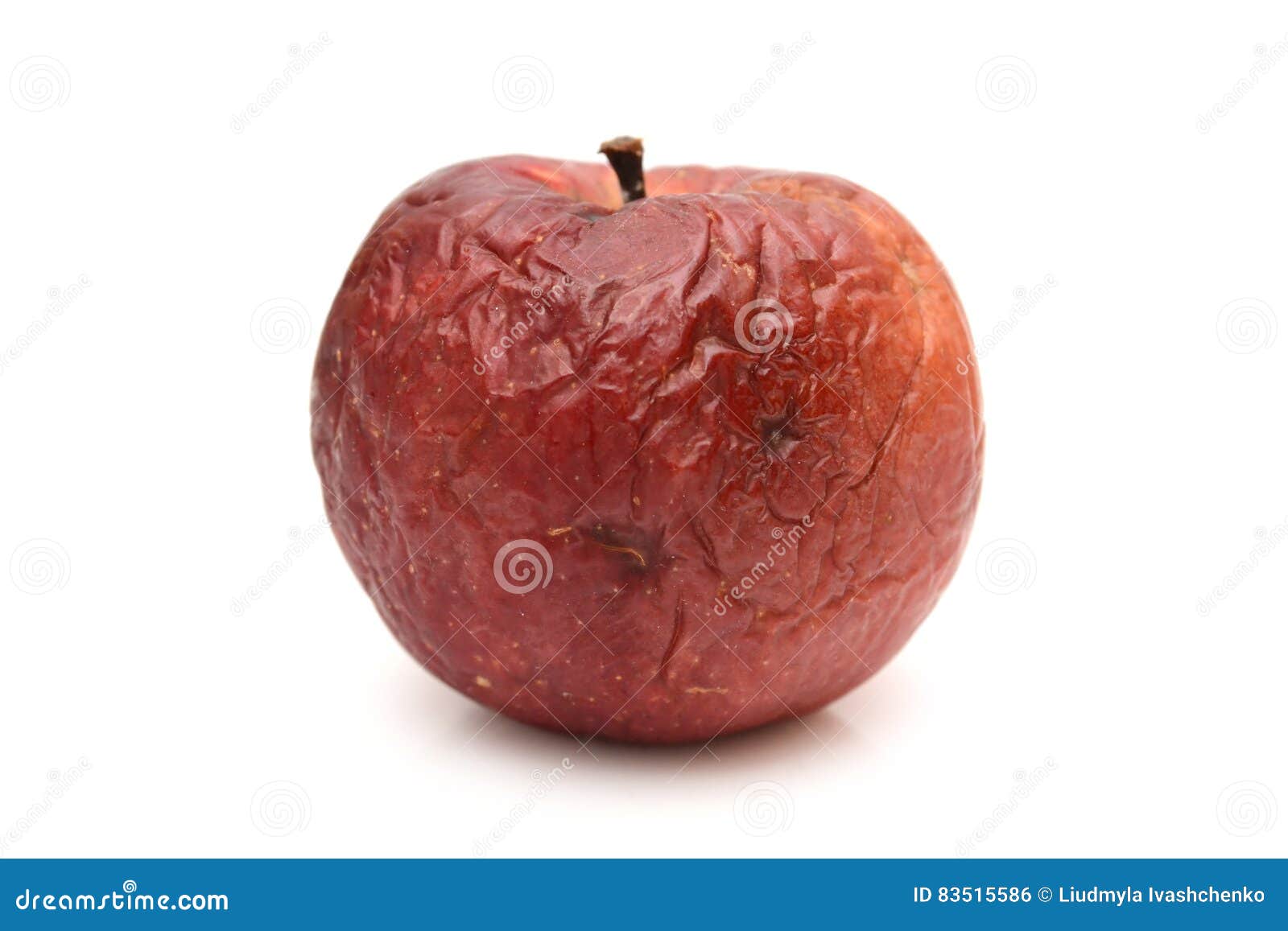 Old Dry Ribbed Red Apple, Rotted, Natural Texture Stock Photo - Image ...