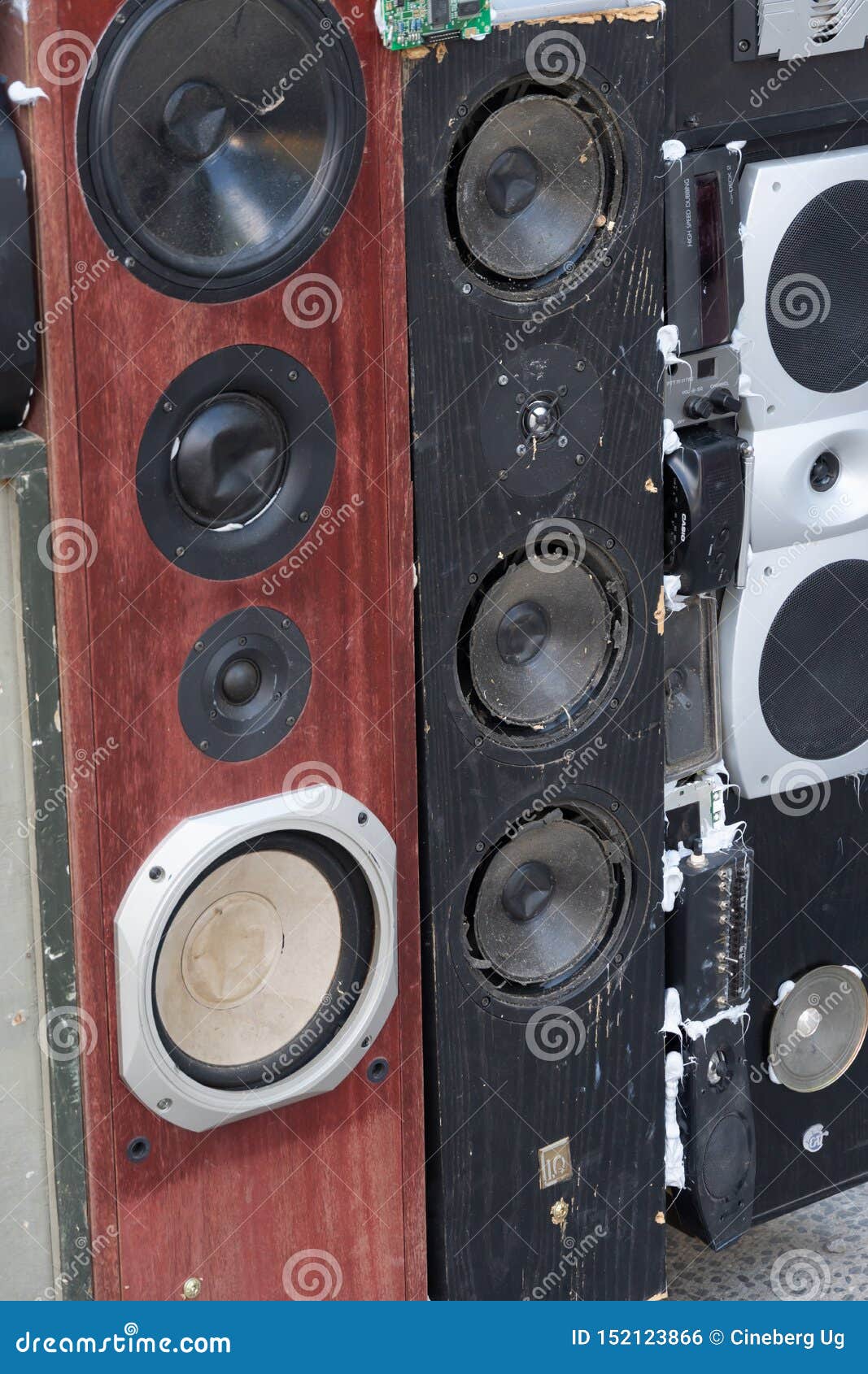 Old woofer boxes stock photo. Image of isolated, woofer - 152123866