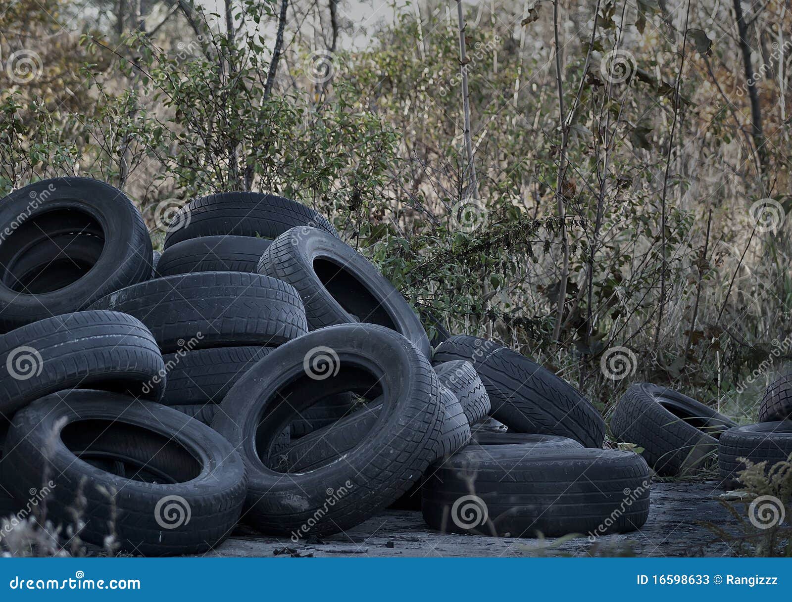 Old dumped tires stock image. Image of abandoned, rubber - 16598633