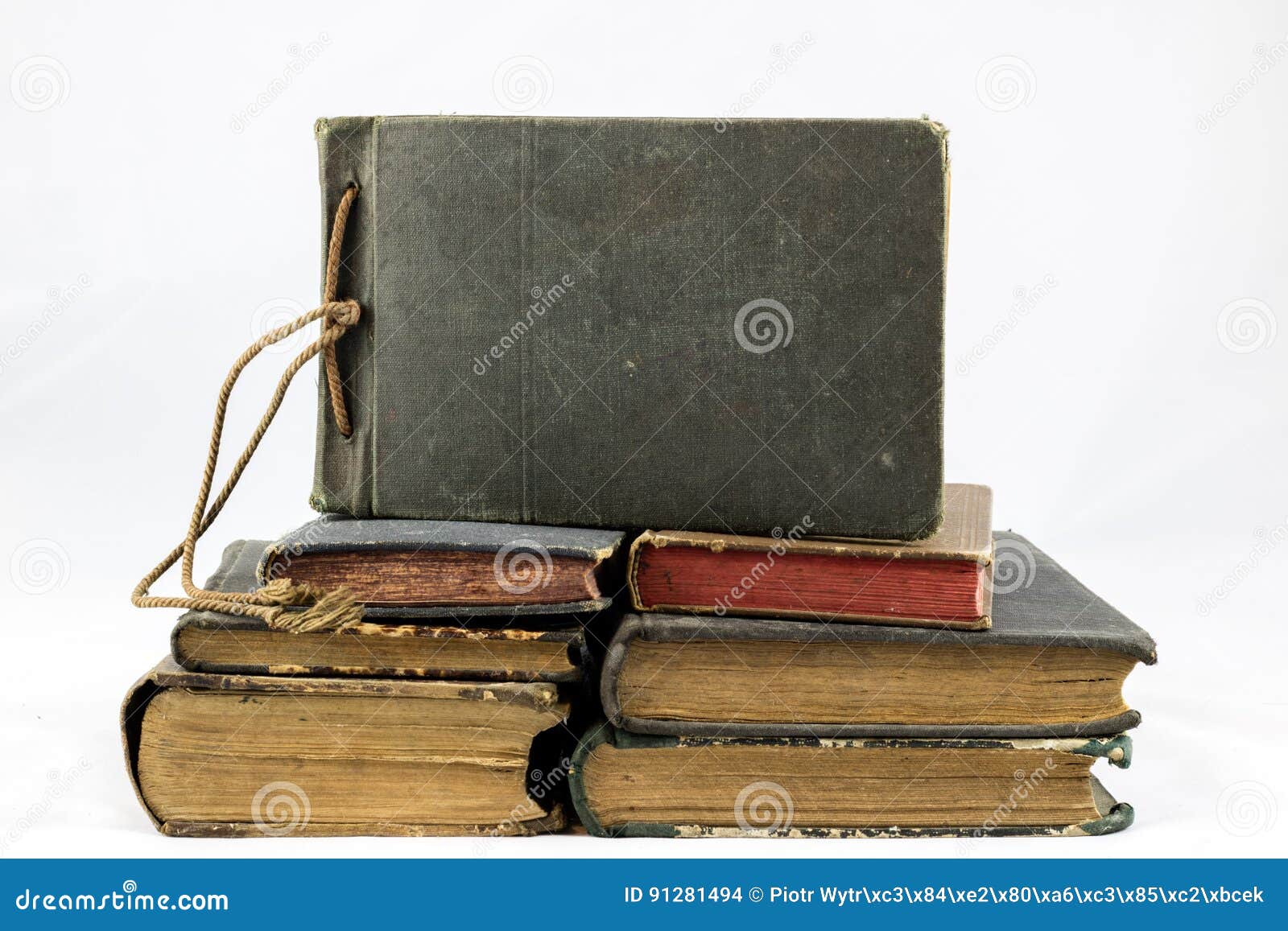 Old Dusty Book on White Isolated Background Stock Photo - Image of ...