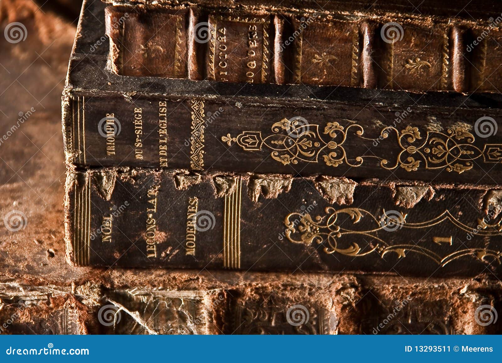 Old Dusty Books Black & White Royalty-Free Stock Photography ...