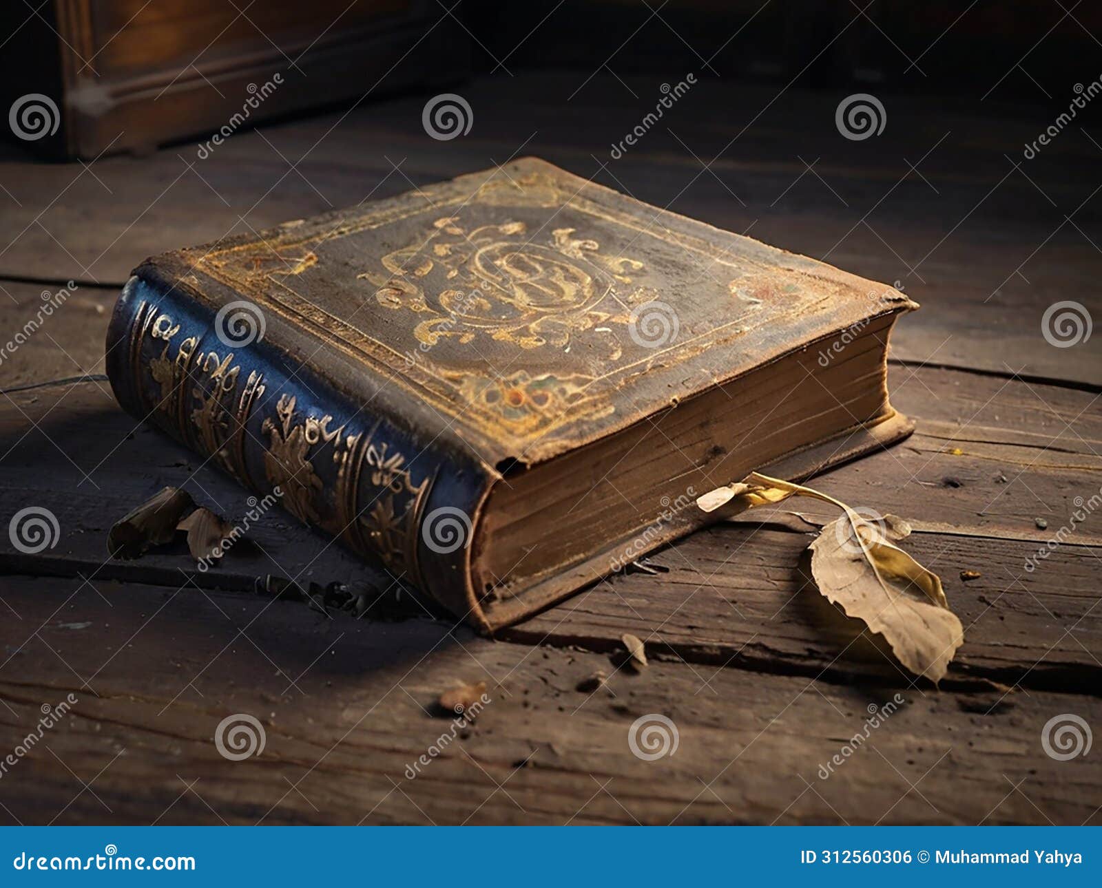 Old, Dusty Books, Lying on the Floor Stock Illustration - Illustration ...